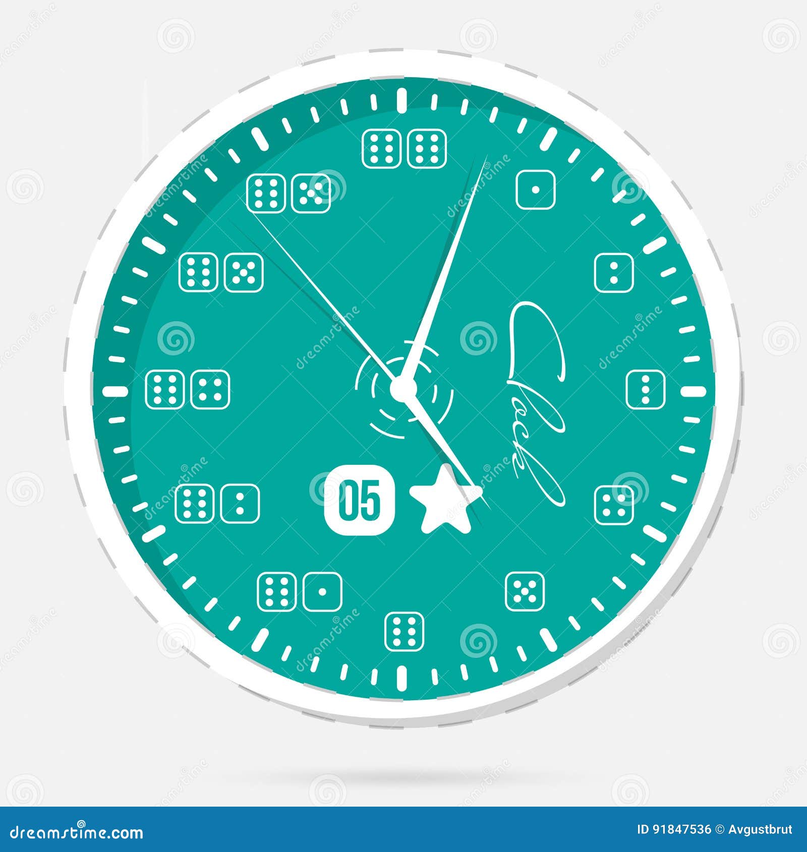 Illustration Wall Clocks. Modern Dial Plate. Clock Face. Stock ...