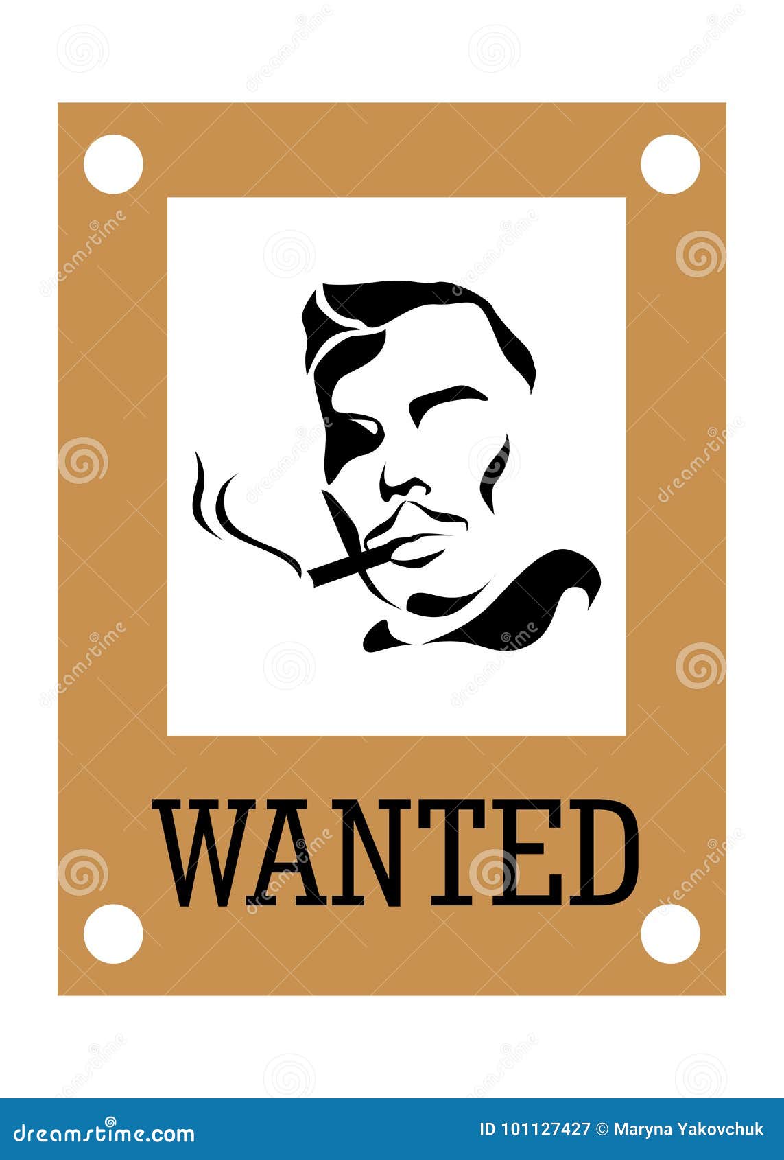 The wanted mafia stock vector. Illustration of smoking - 101127427