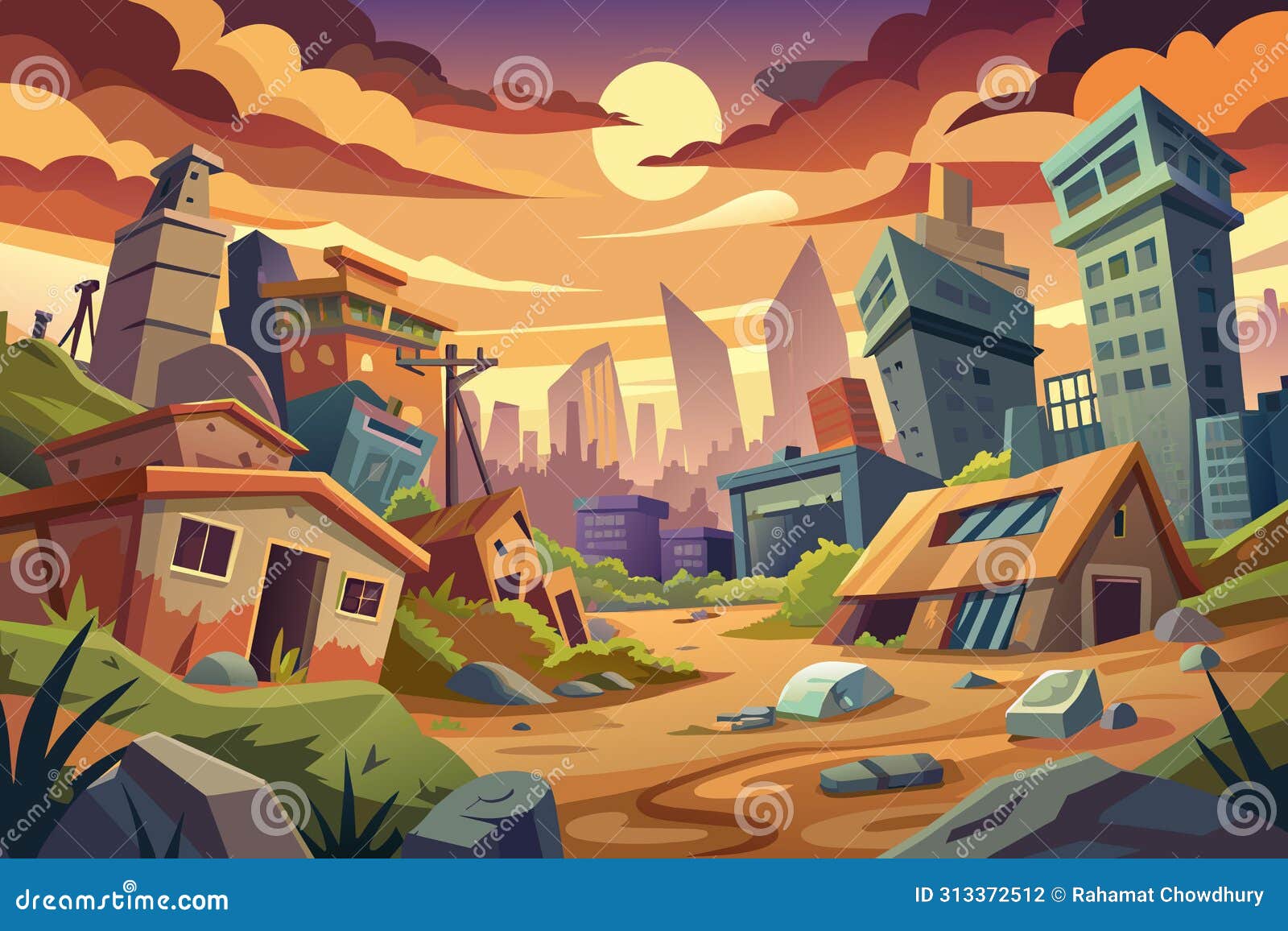 Collection Of Earthquake Cracks. Hole Effect And Cracked Surface. Holes ...