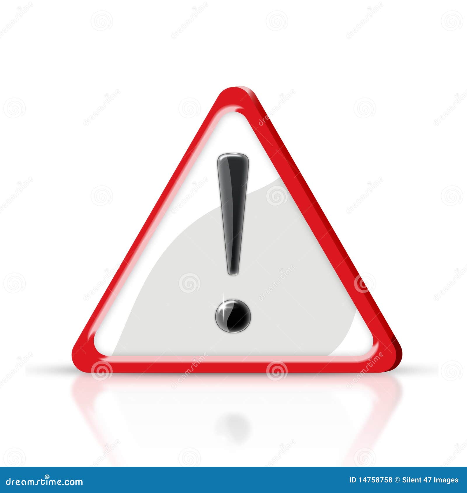An Illustration with a Warning Sign Stock Illustration - Illustration ...