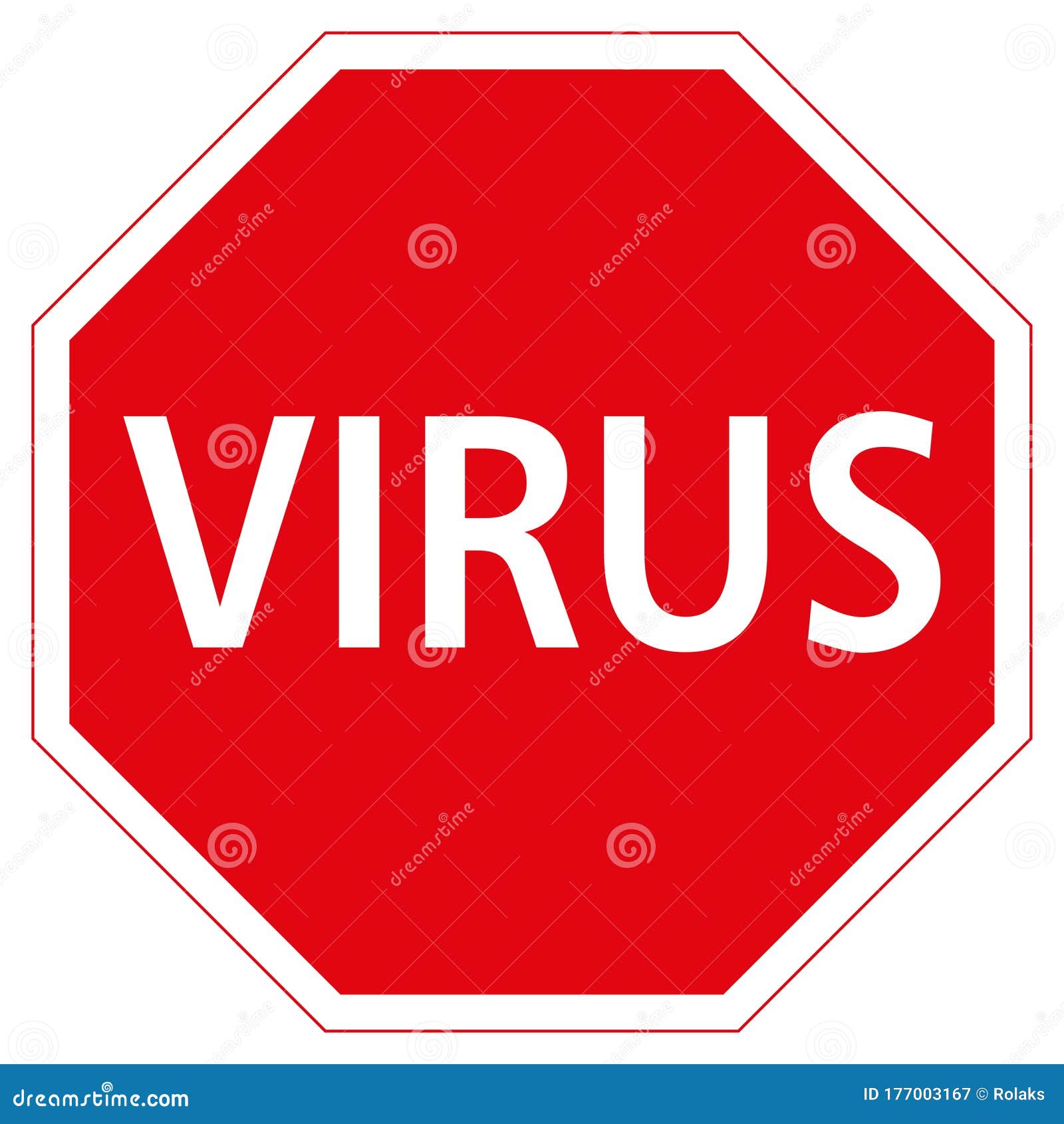 Warning Sign with the Word Virus Stock Vector - Illustration of access ...