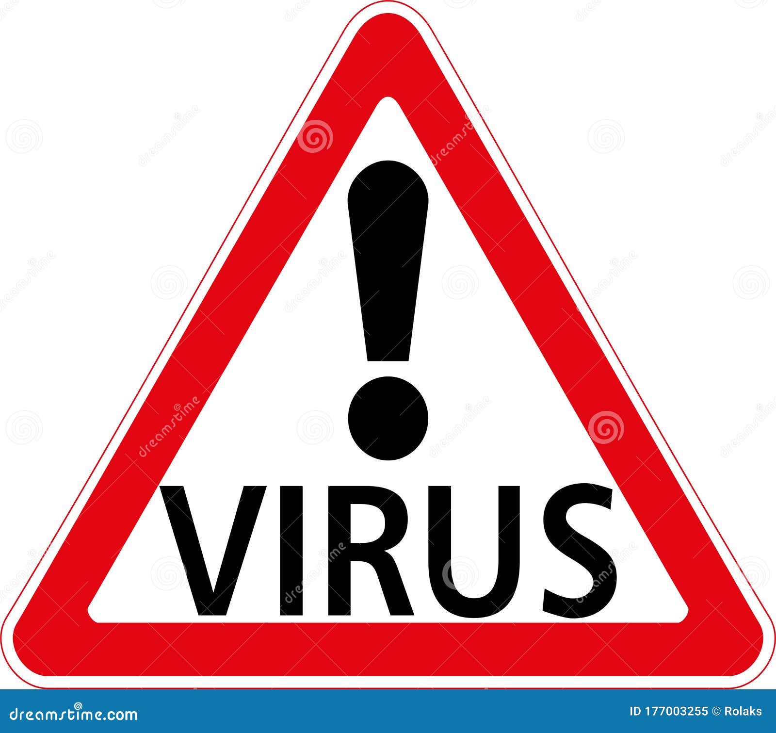 Warning Sign with the Word Virus Stock Vector - Illustration of element ...