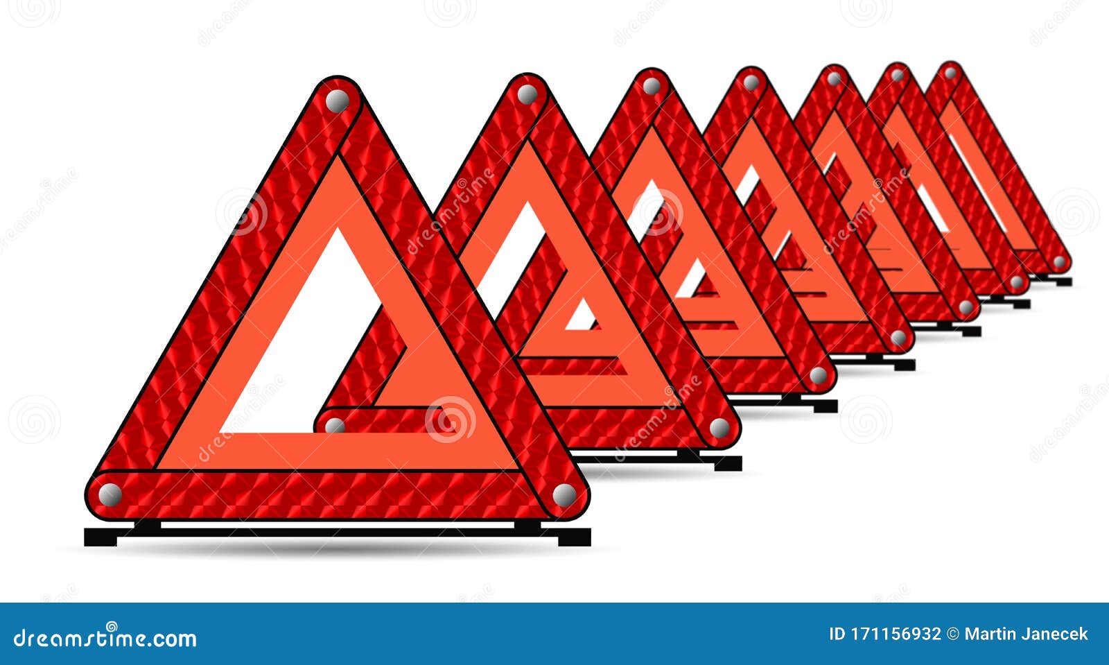Illustration Warning Triangle Reflector Stock Illustration ...