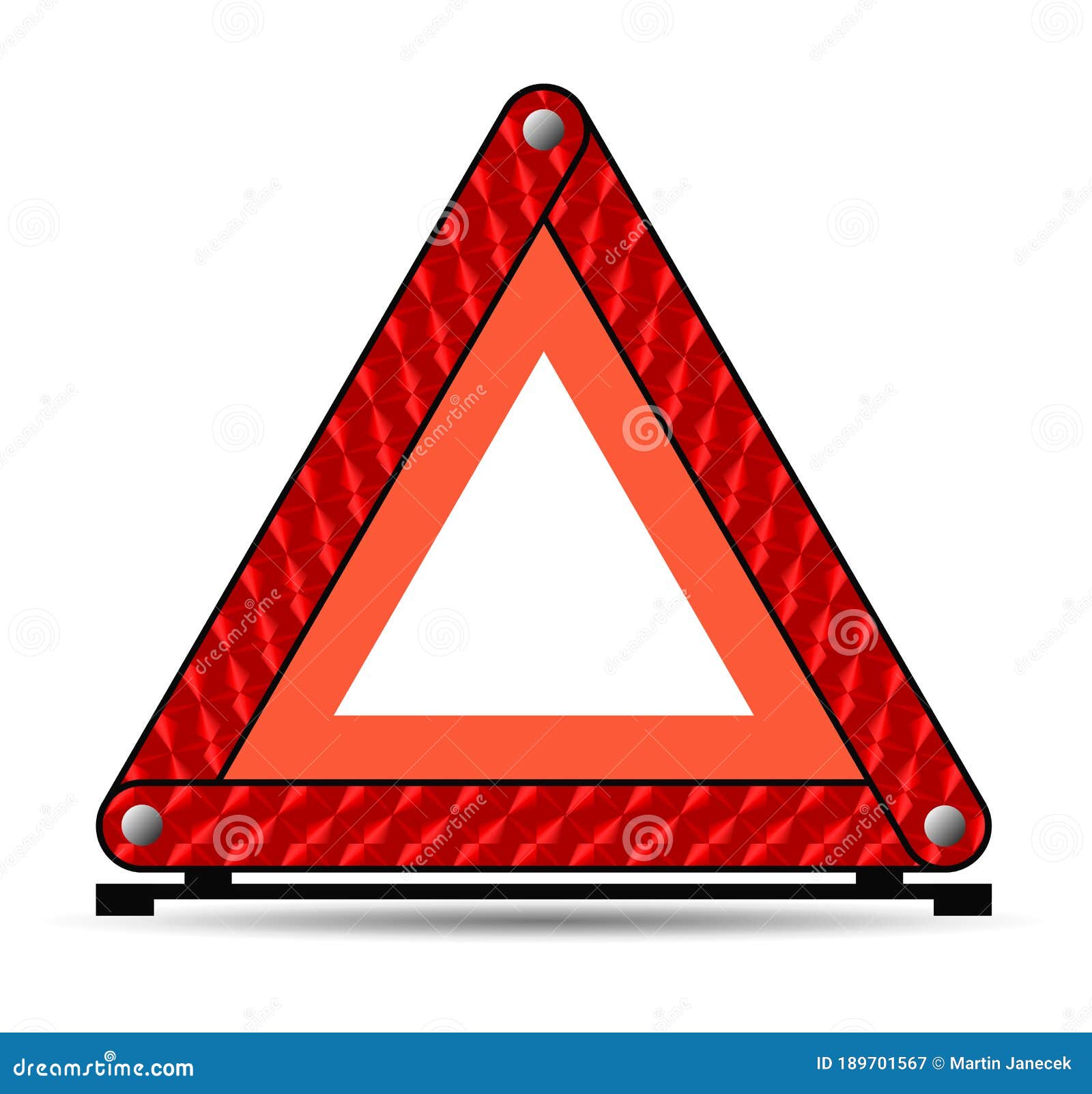 Illustration Warning Triangle Reflector Stock Illustration ...
