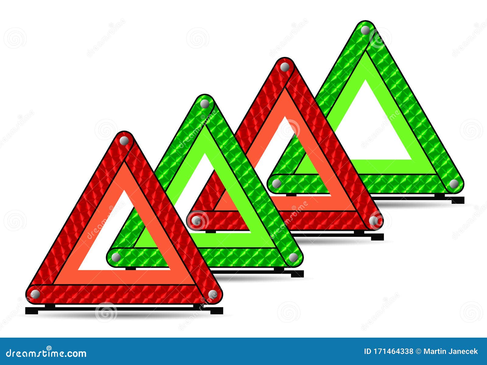 Illustration Warning Triangle Reflector Stock Illustration ...