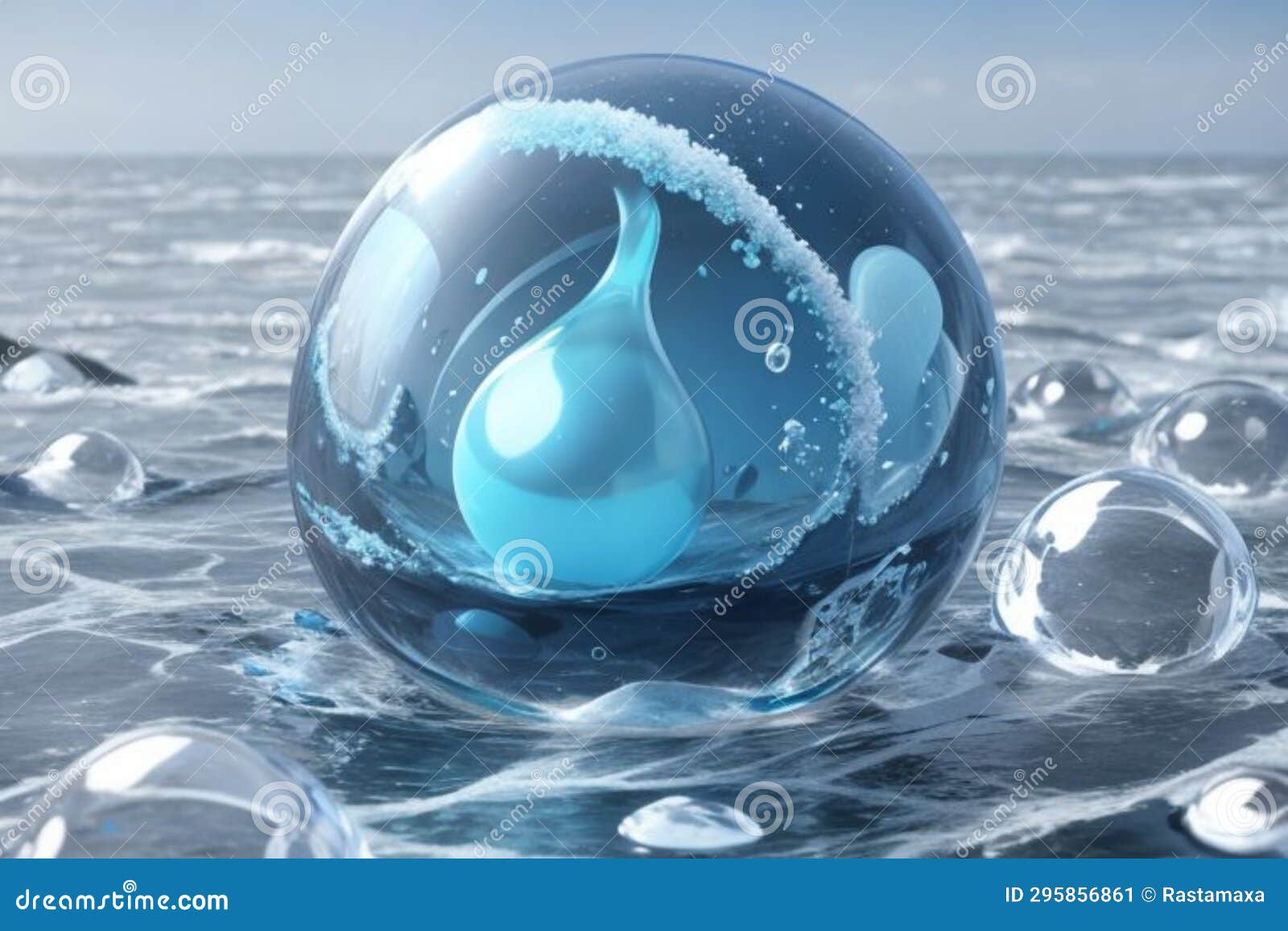 Illustration of Water, Frozen Water, Cold Theme, AI Generate Stock ...