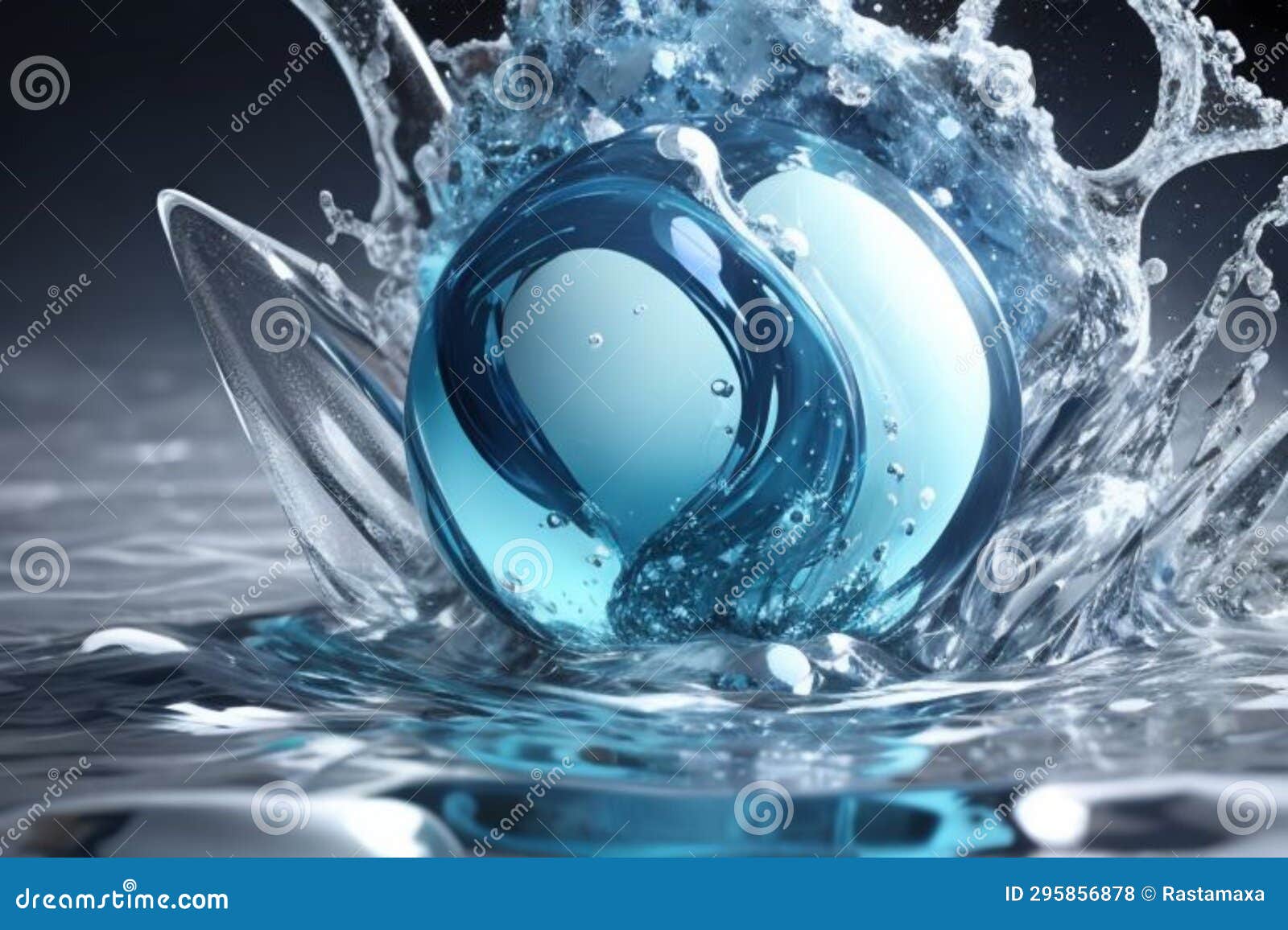 Illustration of Water, Frozen Water, Cold Theme, AI Generate Stock ...