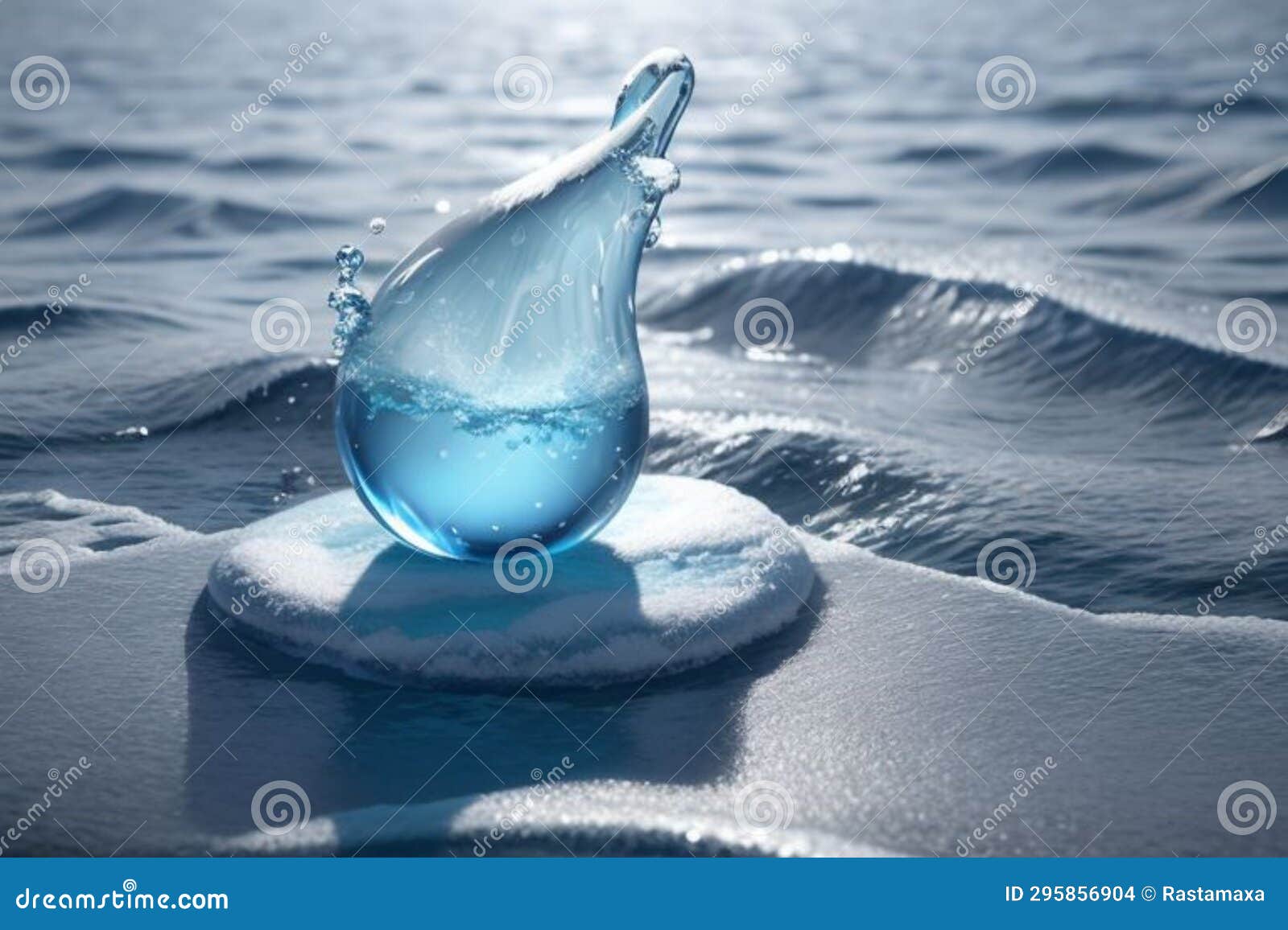 Illustration of Water, Frozen Water, Cold Theme, AI Generate Stock ...