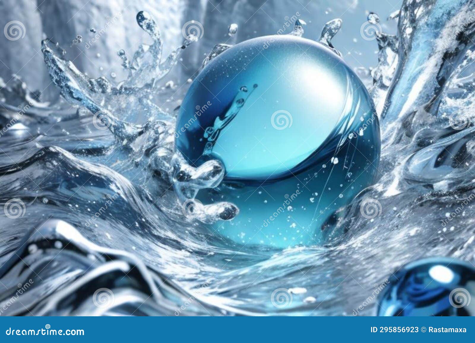 Illustration of Water, Frozen Water, Cold Theme, AI Generate Stock ...