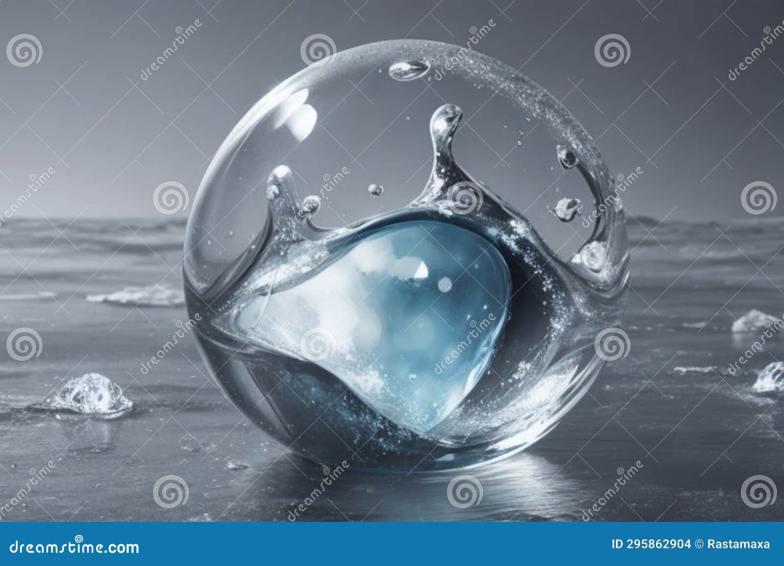 Illustration of Water, Frozen Water, Cold Theme, AI Generate Stock ...