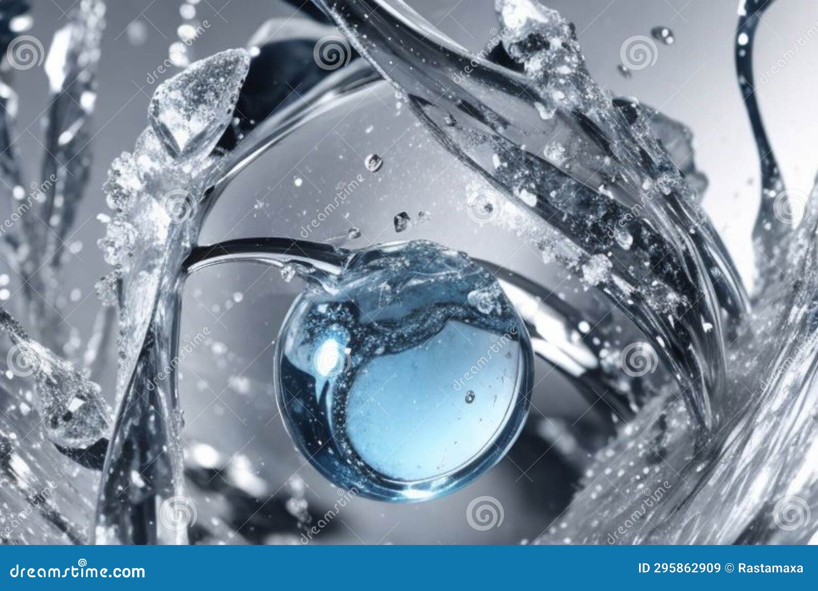 Illustration of Water, Frozen Water, Cold Theme, AI Generate Stock ...