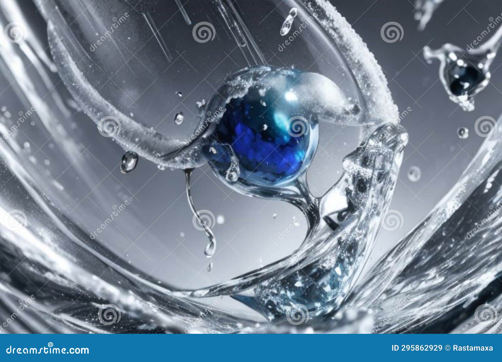 Illustration of Water, Frozen Water, Cold Theme, AI Generate Stock ...