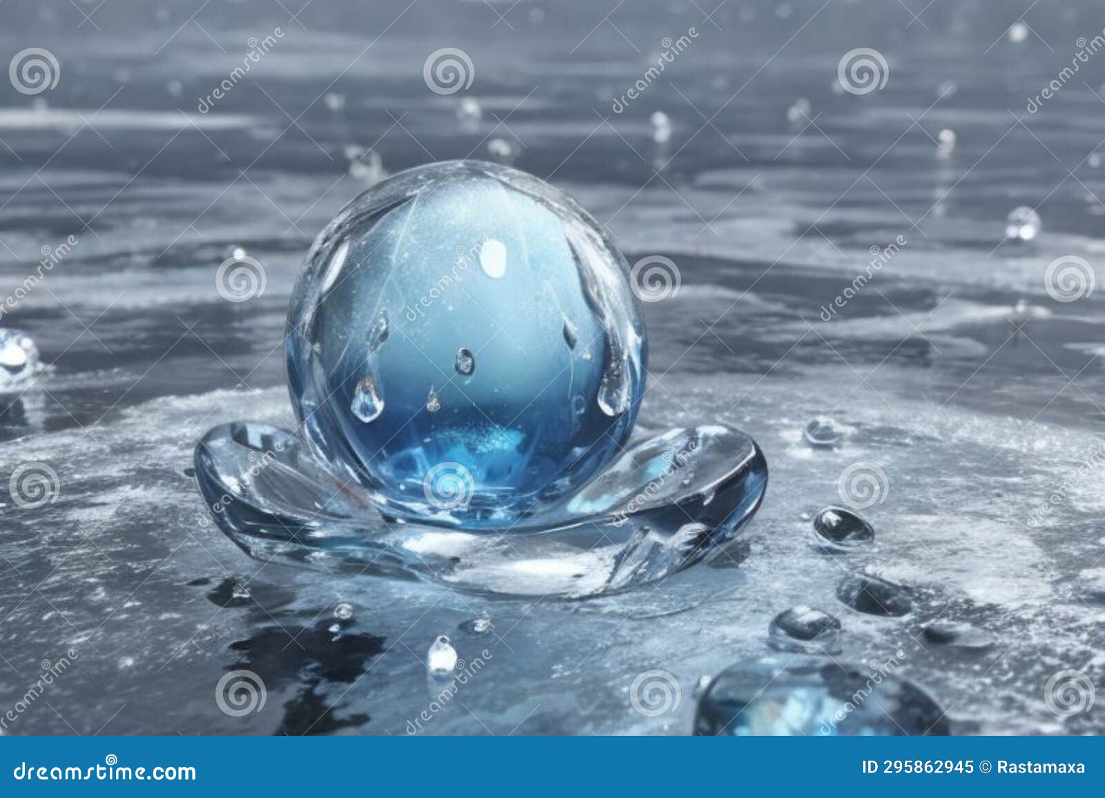 Illustration of Water, Frozen Water, Cold Theme, AI Generate Stock ...