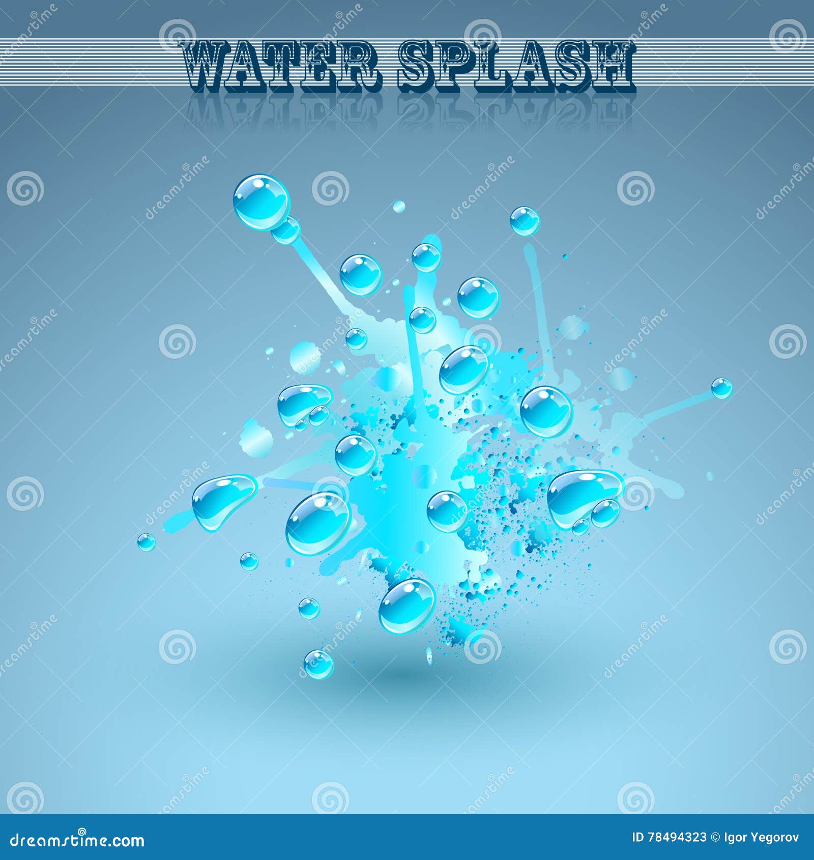 Illustration of Water Splash Stock Vector - Illustration of frame ...