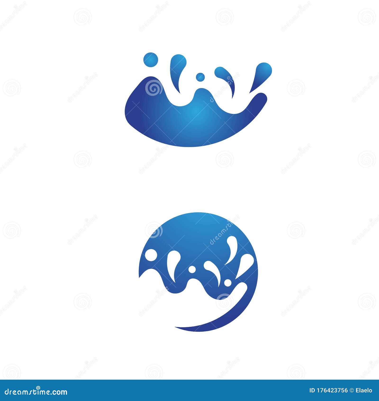 Illustration of Water Splash Icon Stock Vector - Illustration of blue ...