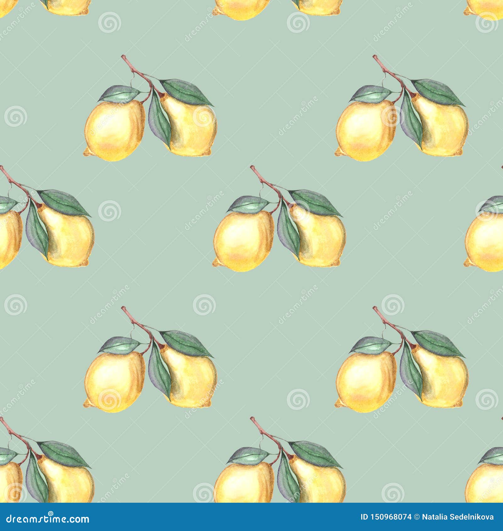 Watercolor Lemon Hand Painted Art Background Stock Photography ...