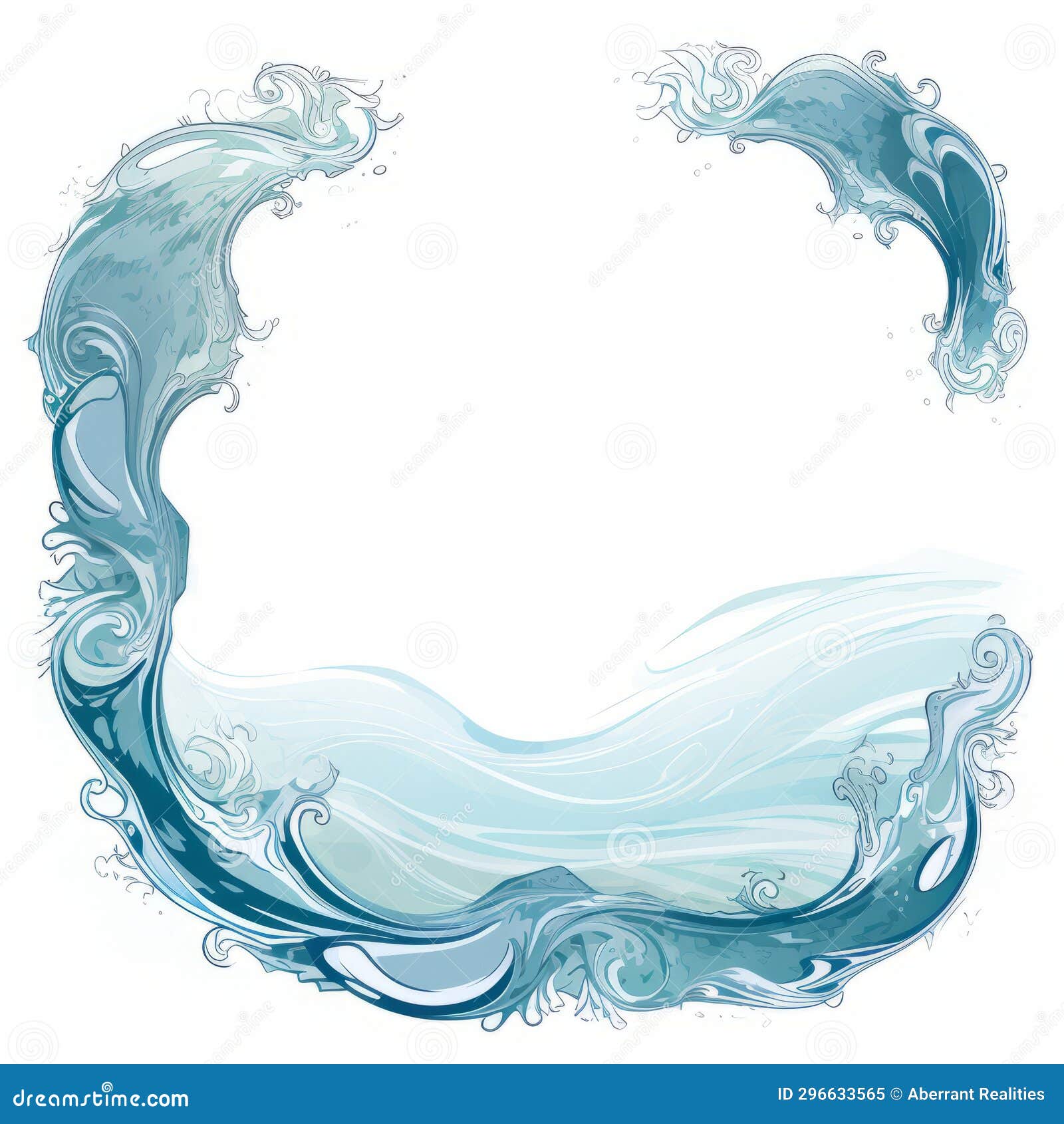 An Illustration of a Wave in the Shape of a Letter C Stock Illustration ...