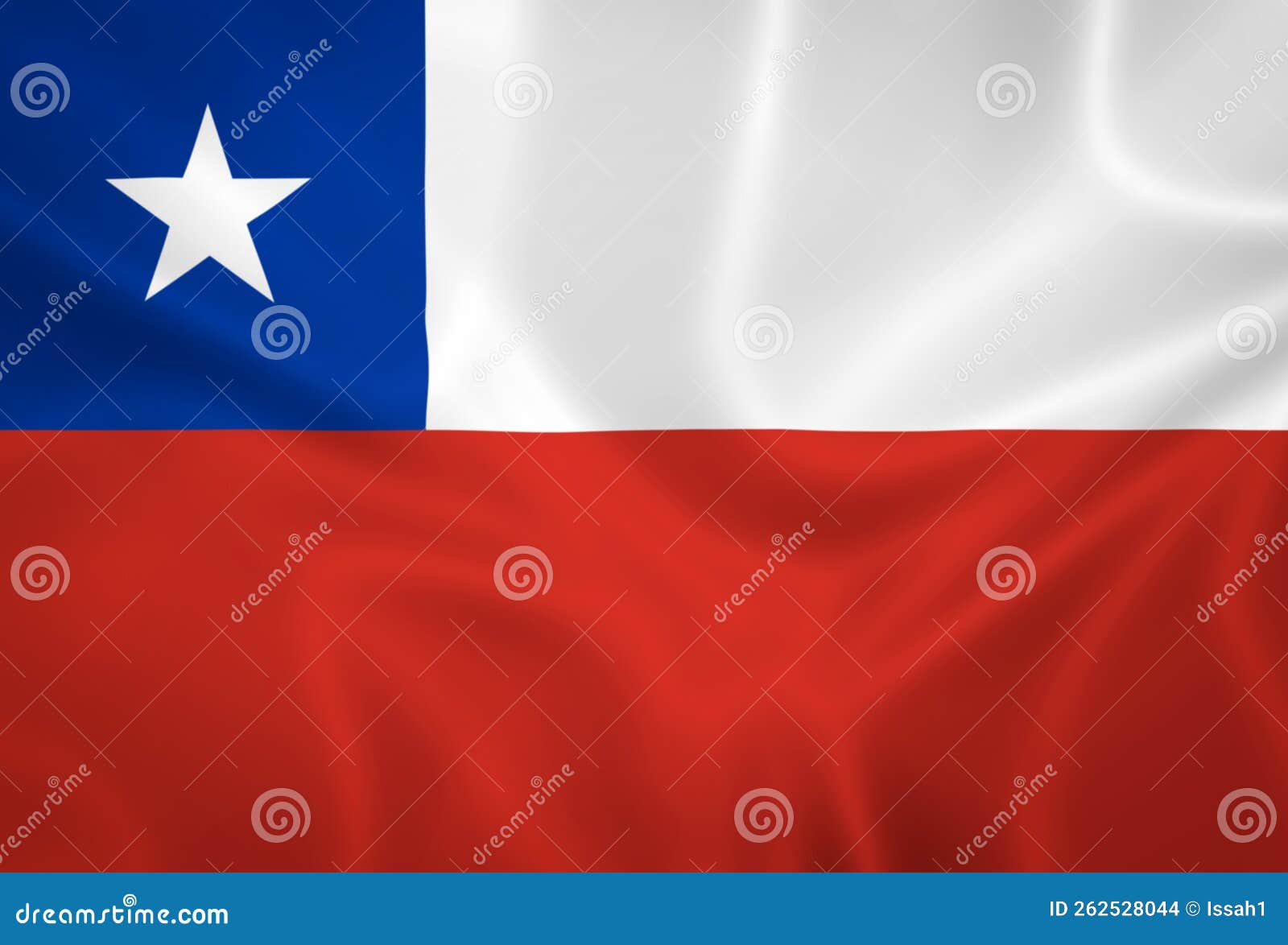 Illustration Waving State Flag of Chile Stock Illustration ...