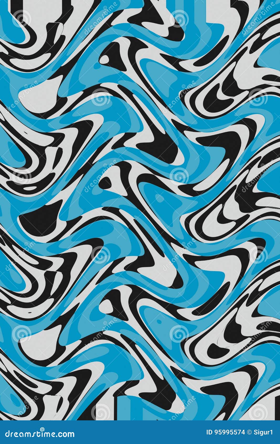 Illustration or Wavy Camouflage Print Stock Illustration - Illustration ...