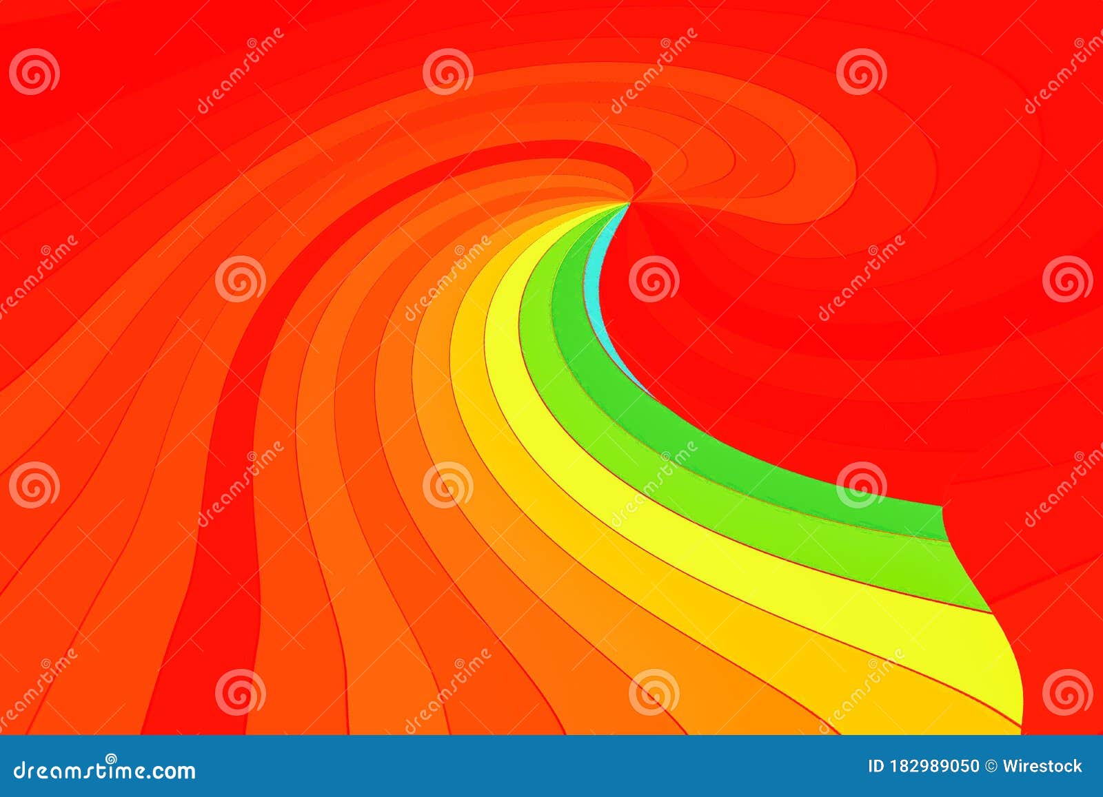 Illustration of a Wavy Rainbow Background - Perfect for Wallpapers ...