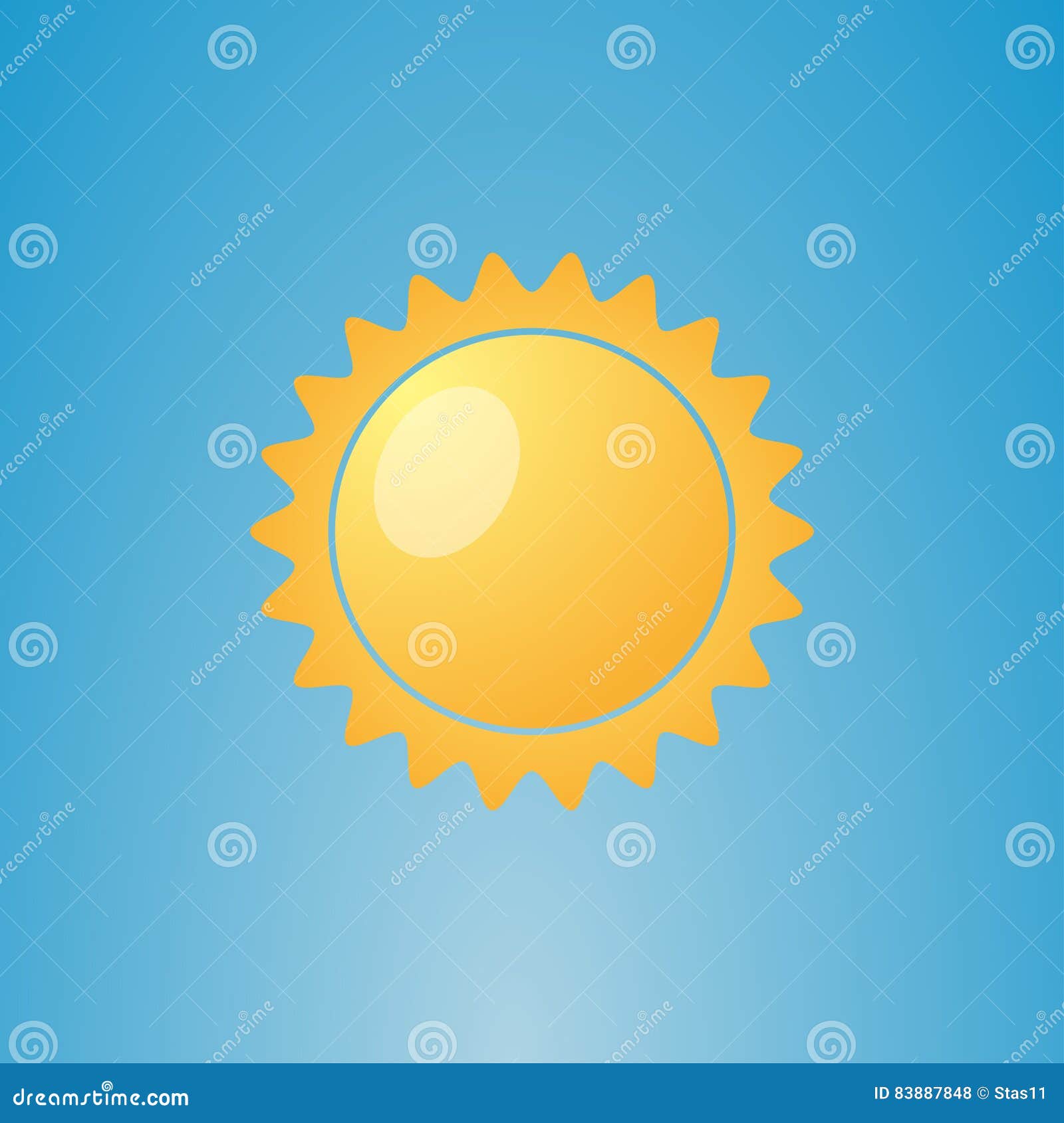 Illustration of Weather Conditions. Sunny and Clear Stock Illustration ...