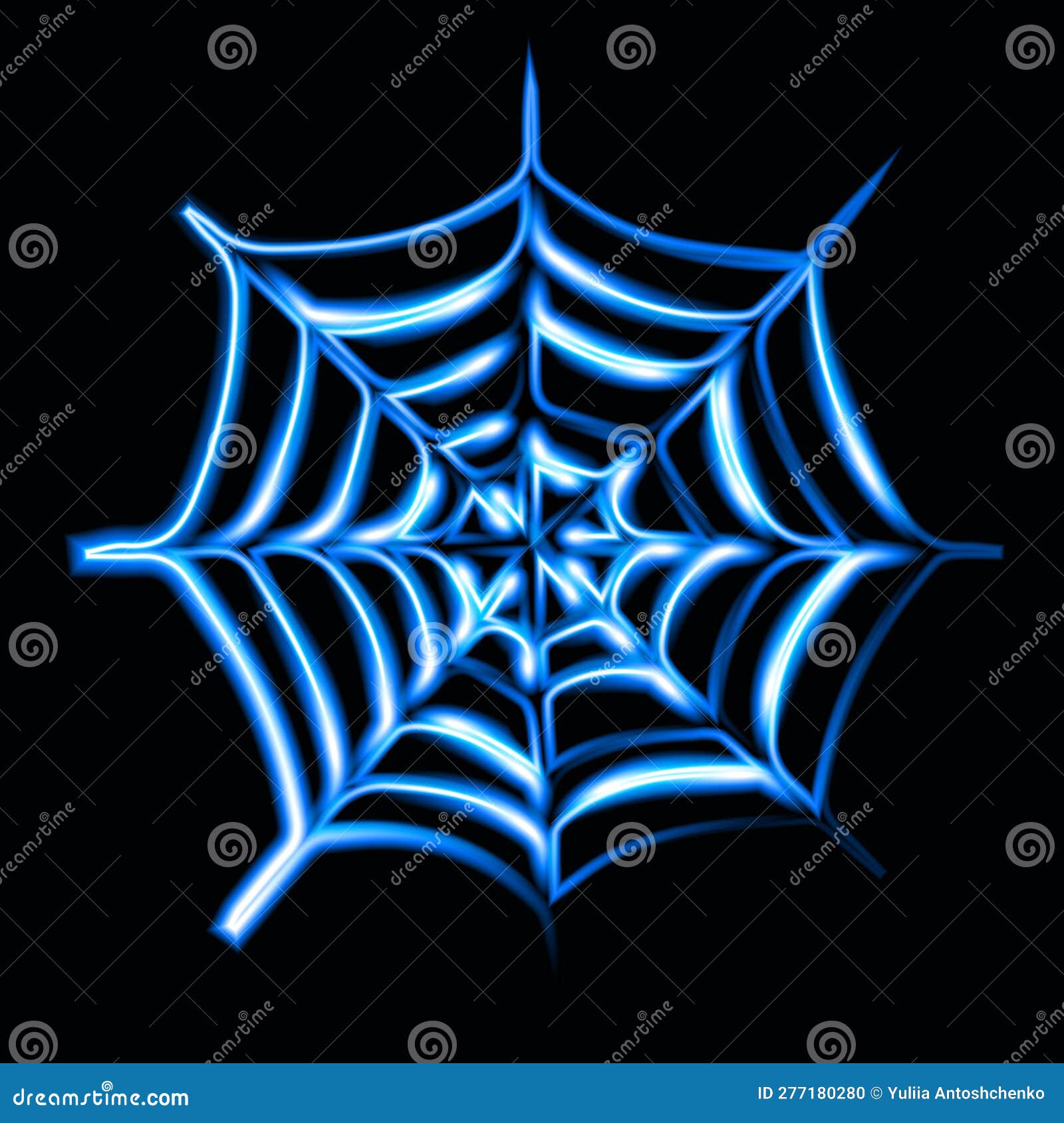 Illustration of Web with Neon Effect. Stock Vector - Illustration of ...