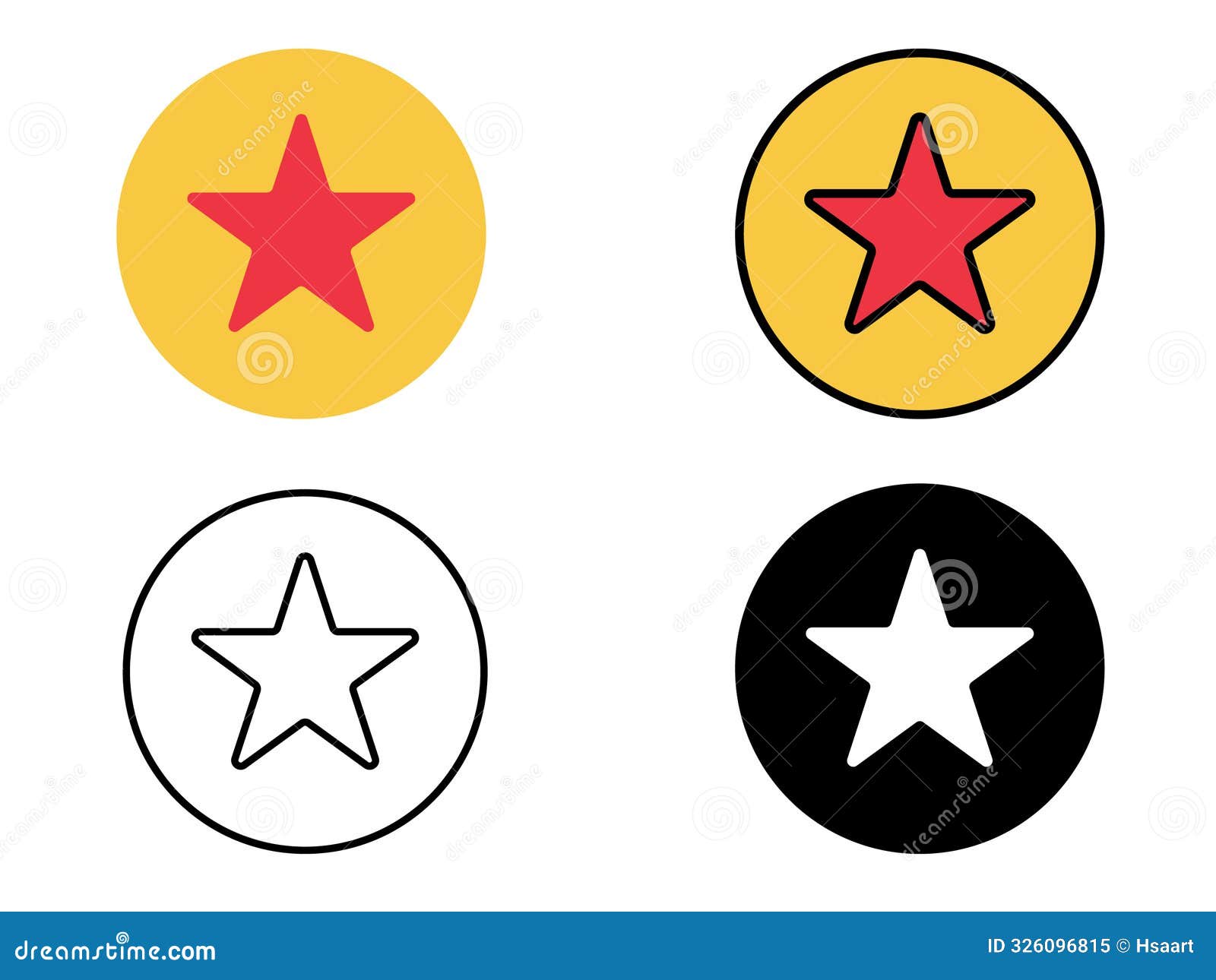 Illustration of Web Star Bookmark Collection Illustration Stock Vector ...