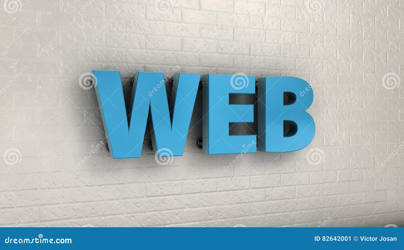 Illustration of WEB Word on the Wall, Business Concept Stock ...