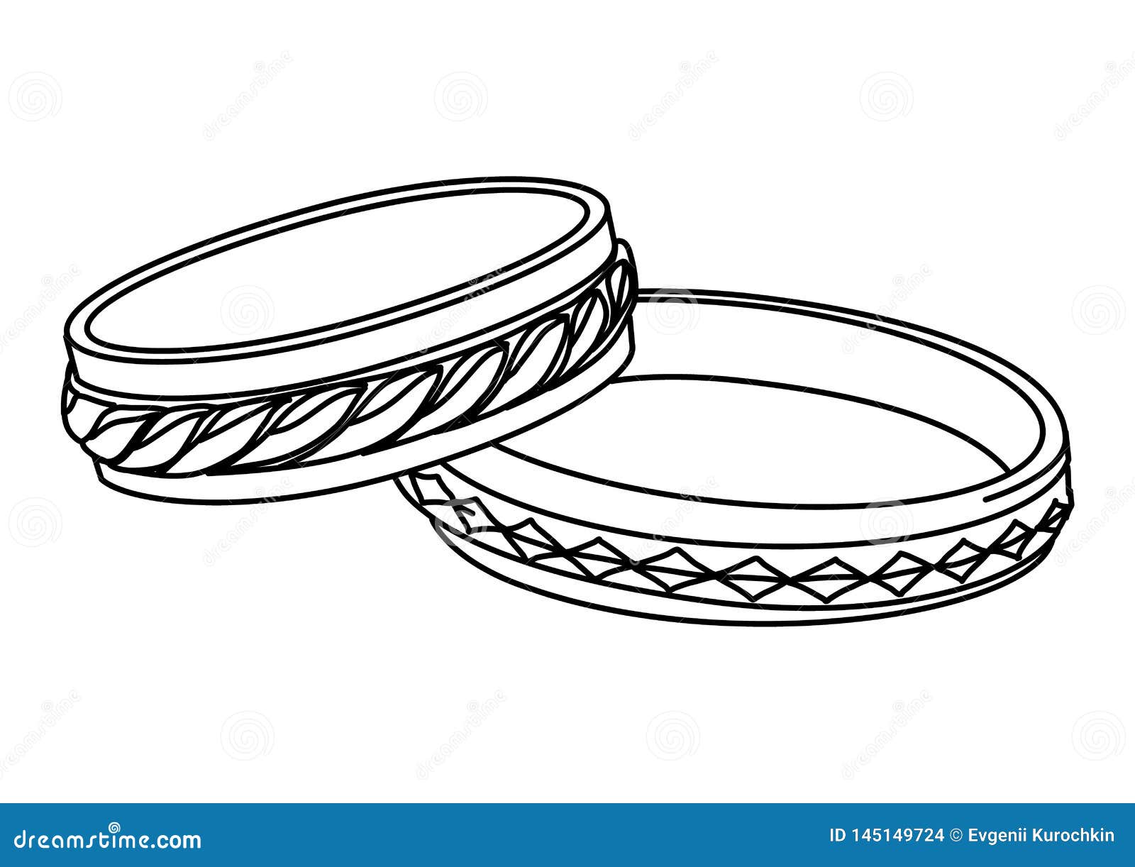 Vector Illustration Wedding Rings Stock Illustration - Illustration of ...