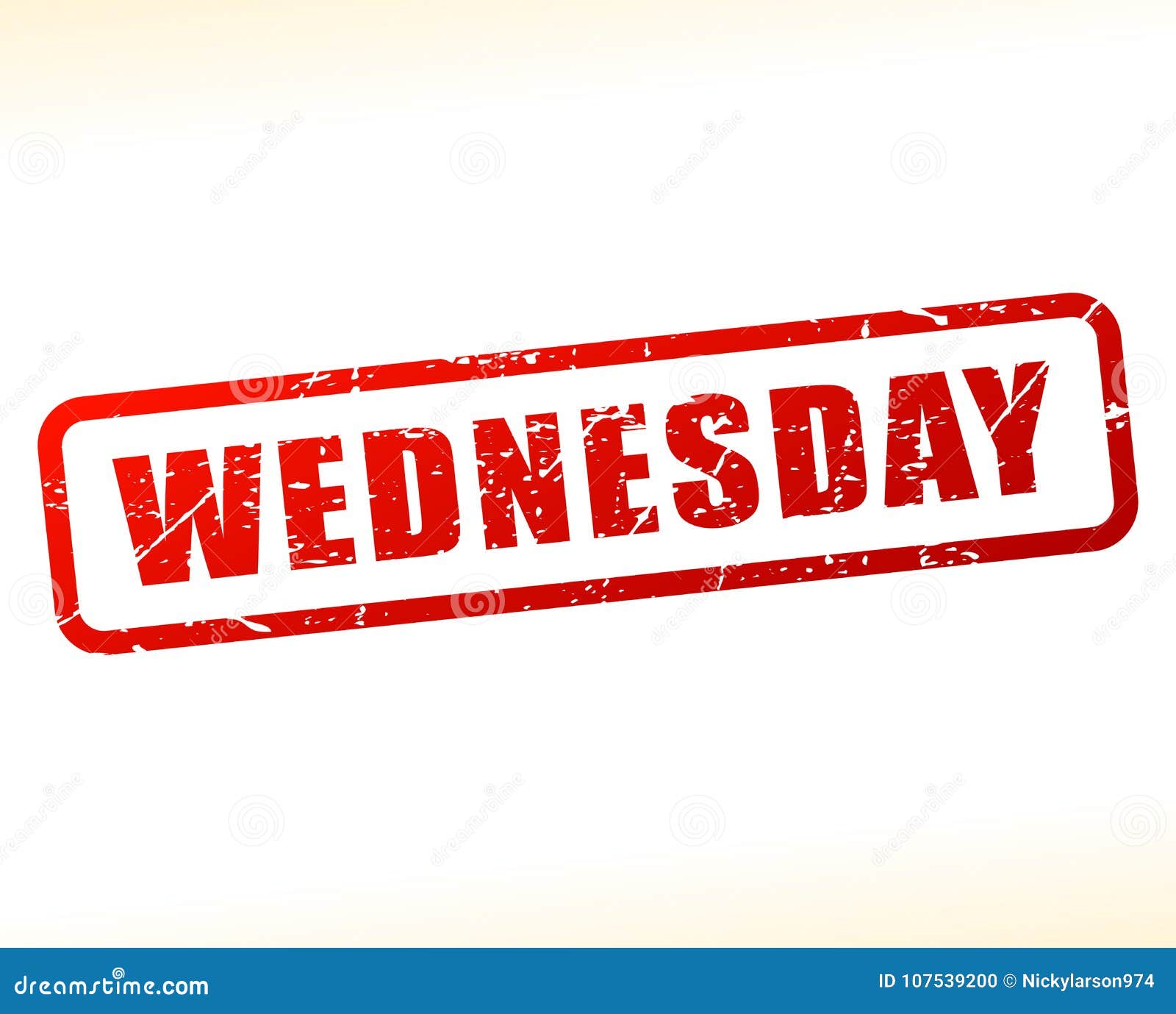Wednesday red text stamp stock vector. Illustration of rubber - 107539200
