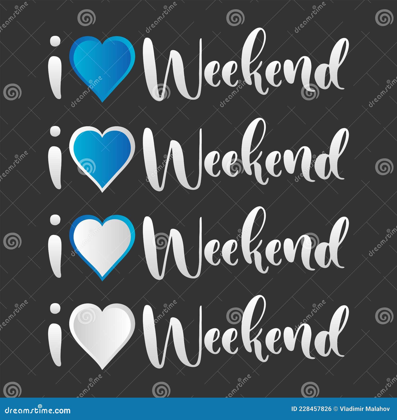 Illustration of a Weekend Loading Postcard in Rainbow Colors. Stock ...