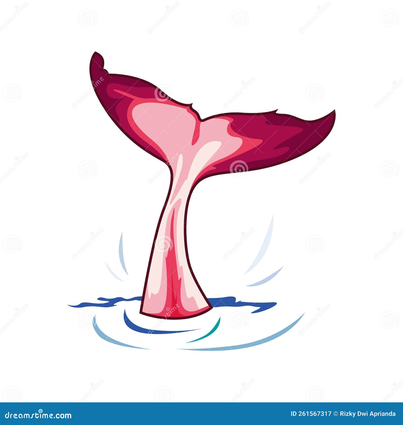 Illustration of Whale Tail Design Illustration Flat Design Stock Vector ...
