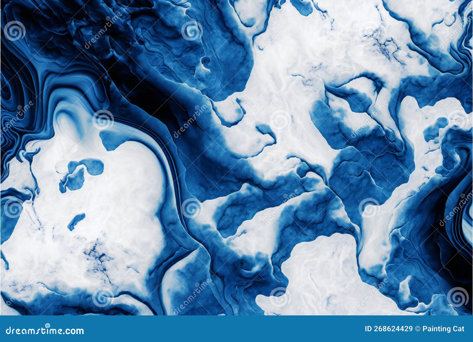 Illustration of a White and Blue Marble Texture, Highly Detailed ...