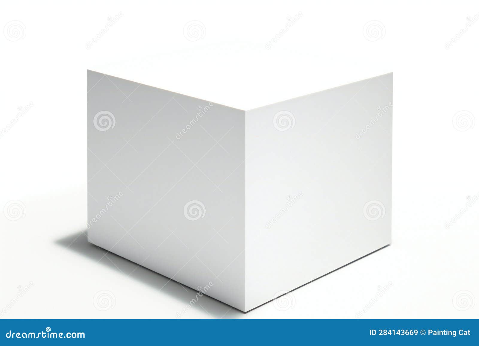 White Box Isolated on a White Background Stock Illustration ...