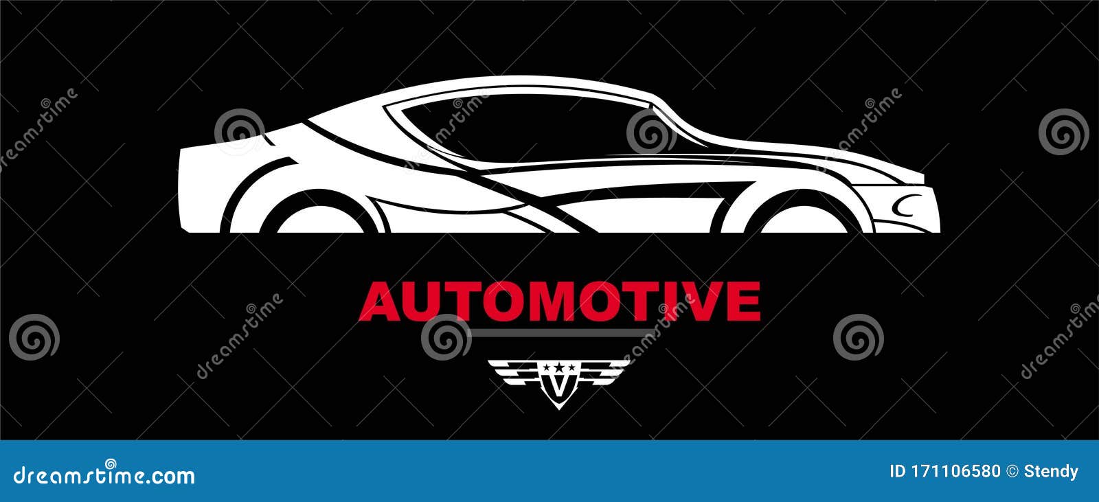 White car logo stock vector. Illustration of draft, auto - 171106580