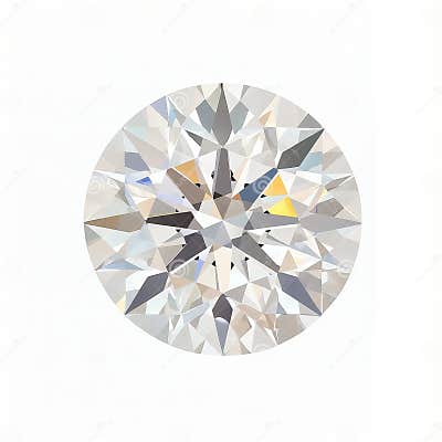 An Illustration of a White Diamond in a Realistic Modern Style. Stock ...