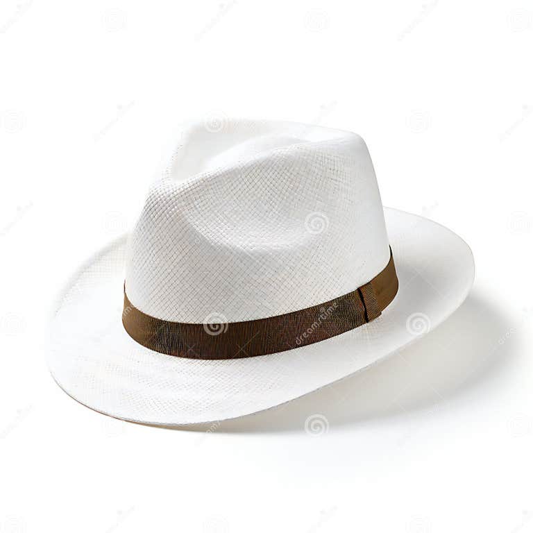 White Hat Isolated on a White Background Stock Illustration ...