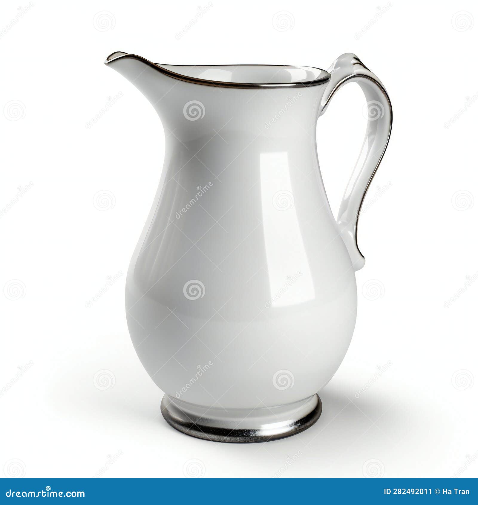 White Jug Isolated on a White Background Stock Illustration ...