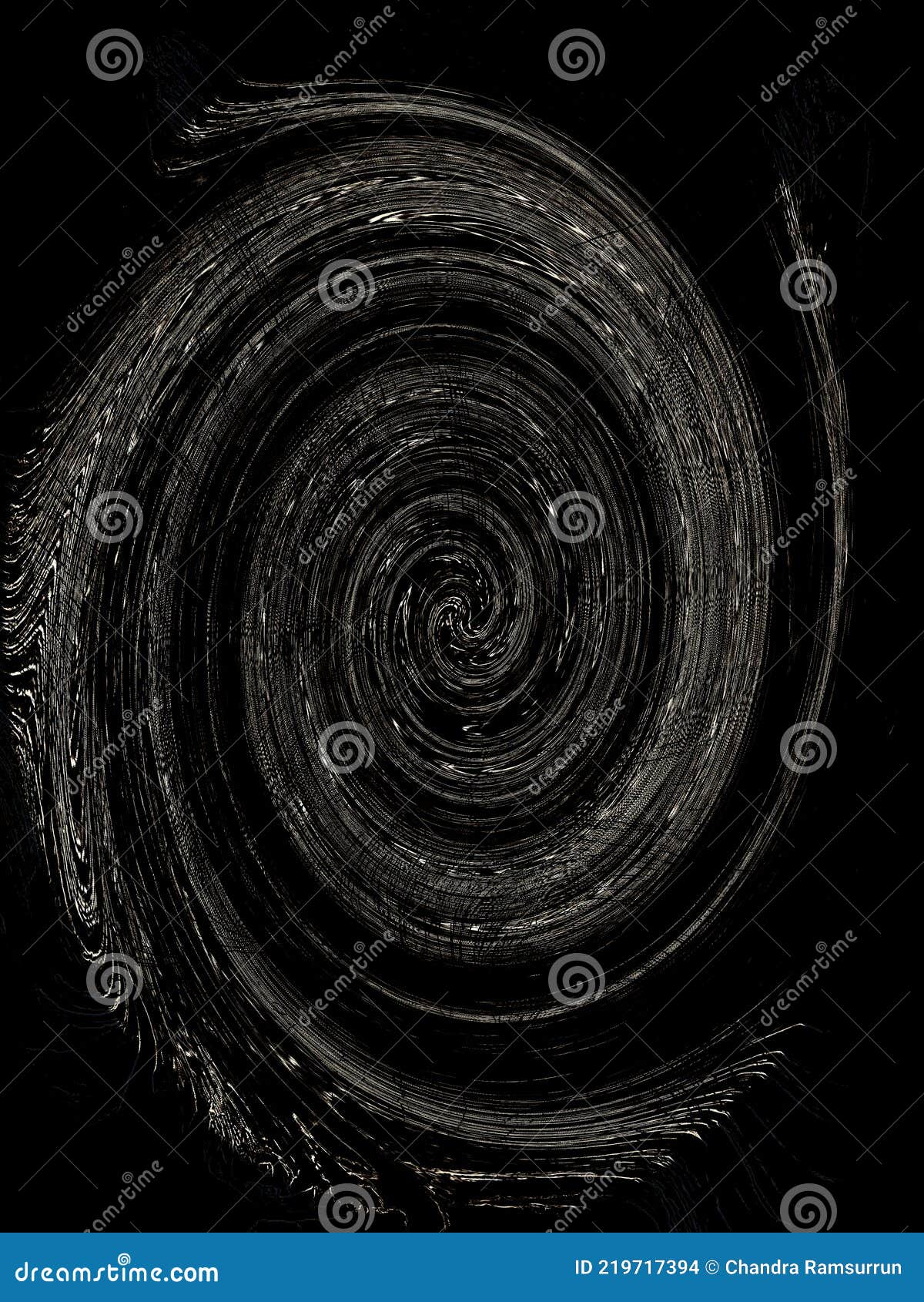 Illustration of White Lines Forming a Vortex on a Black Background ...