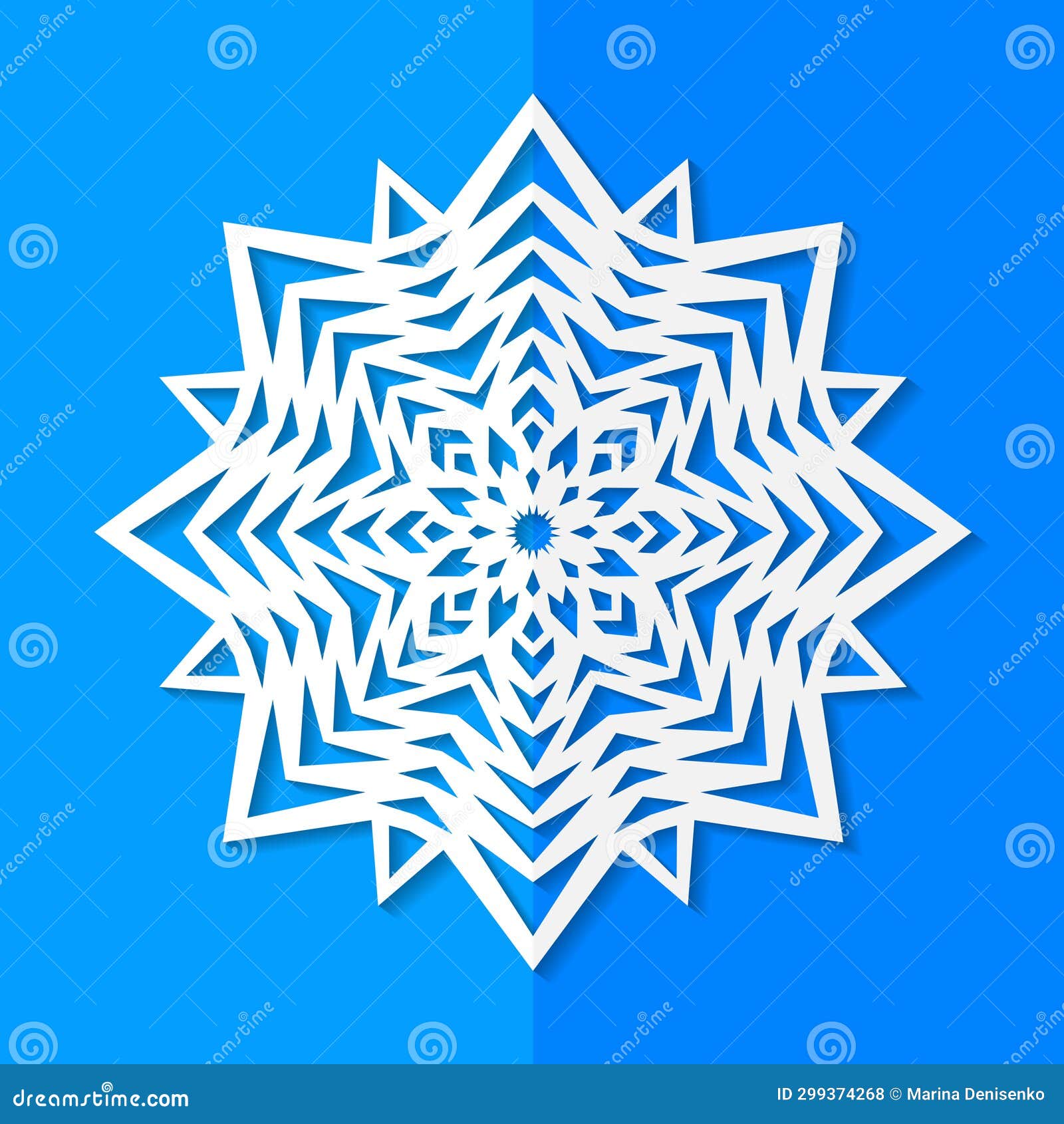Illustration of White Paper Snowflake. Stock Illustration ...