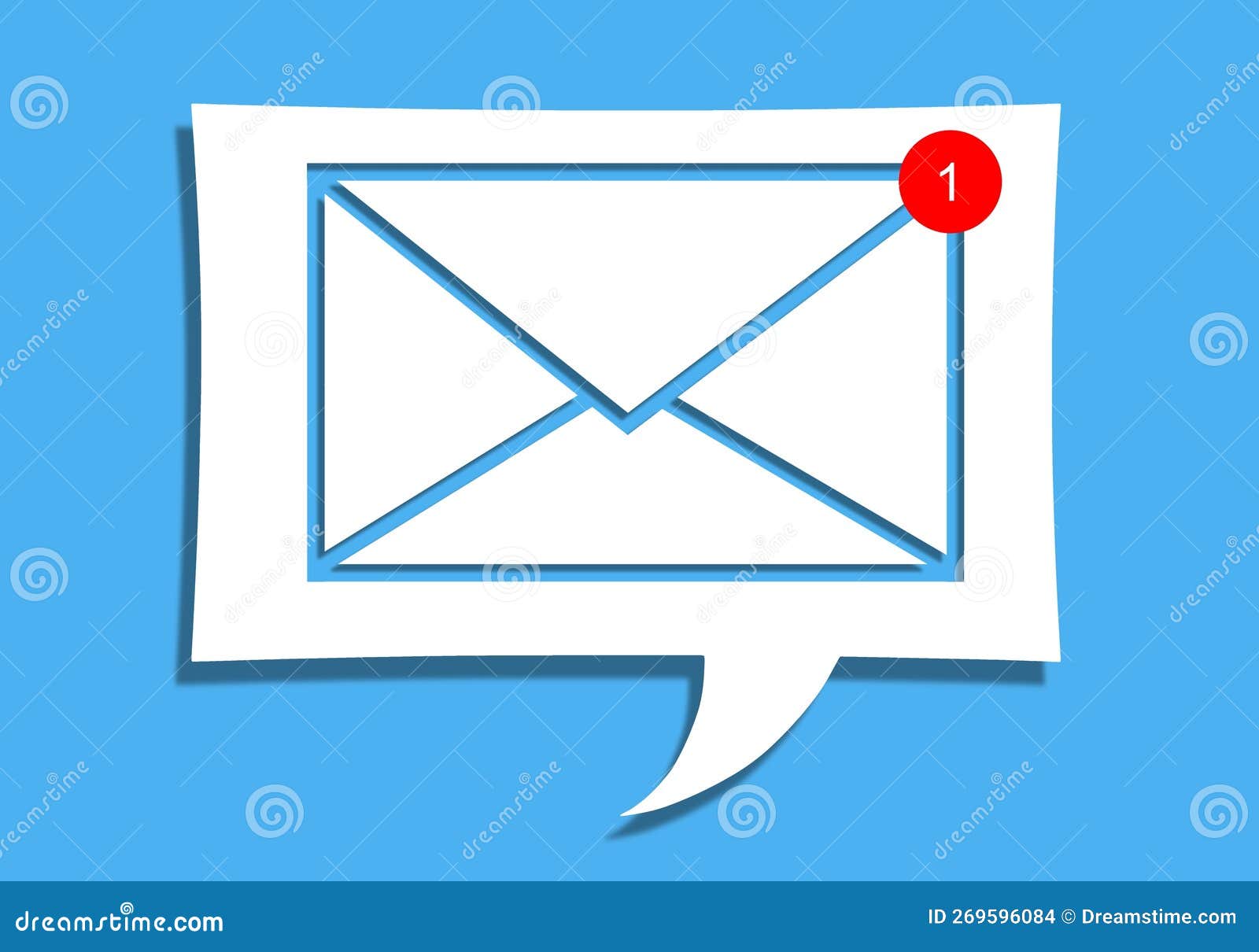 Illustration of a White Paper Speech Bubble with the Message and Error ...