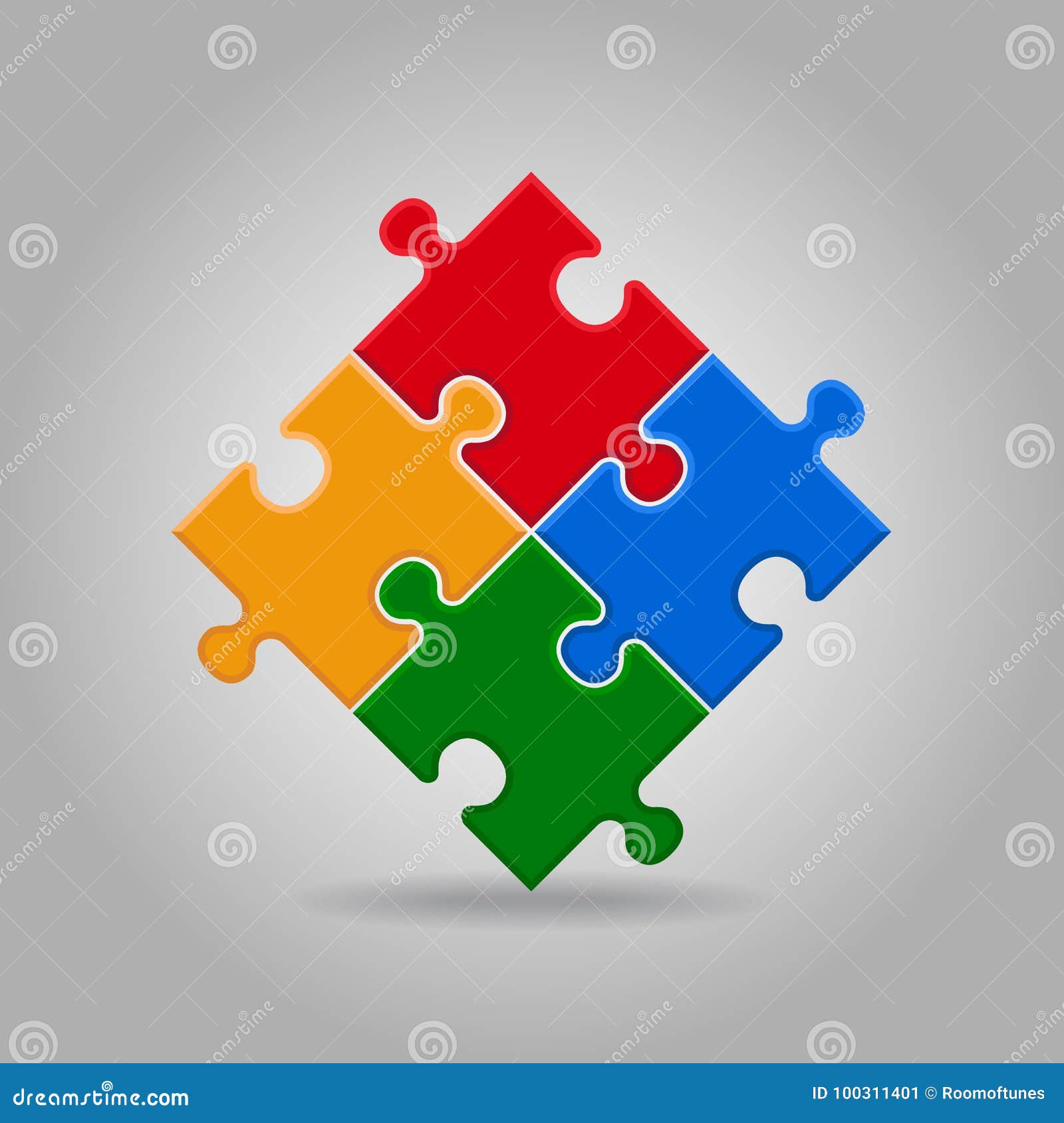 Illustration of White Puzzle Made of Little Pieces Stock Vector ...