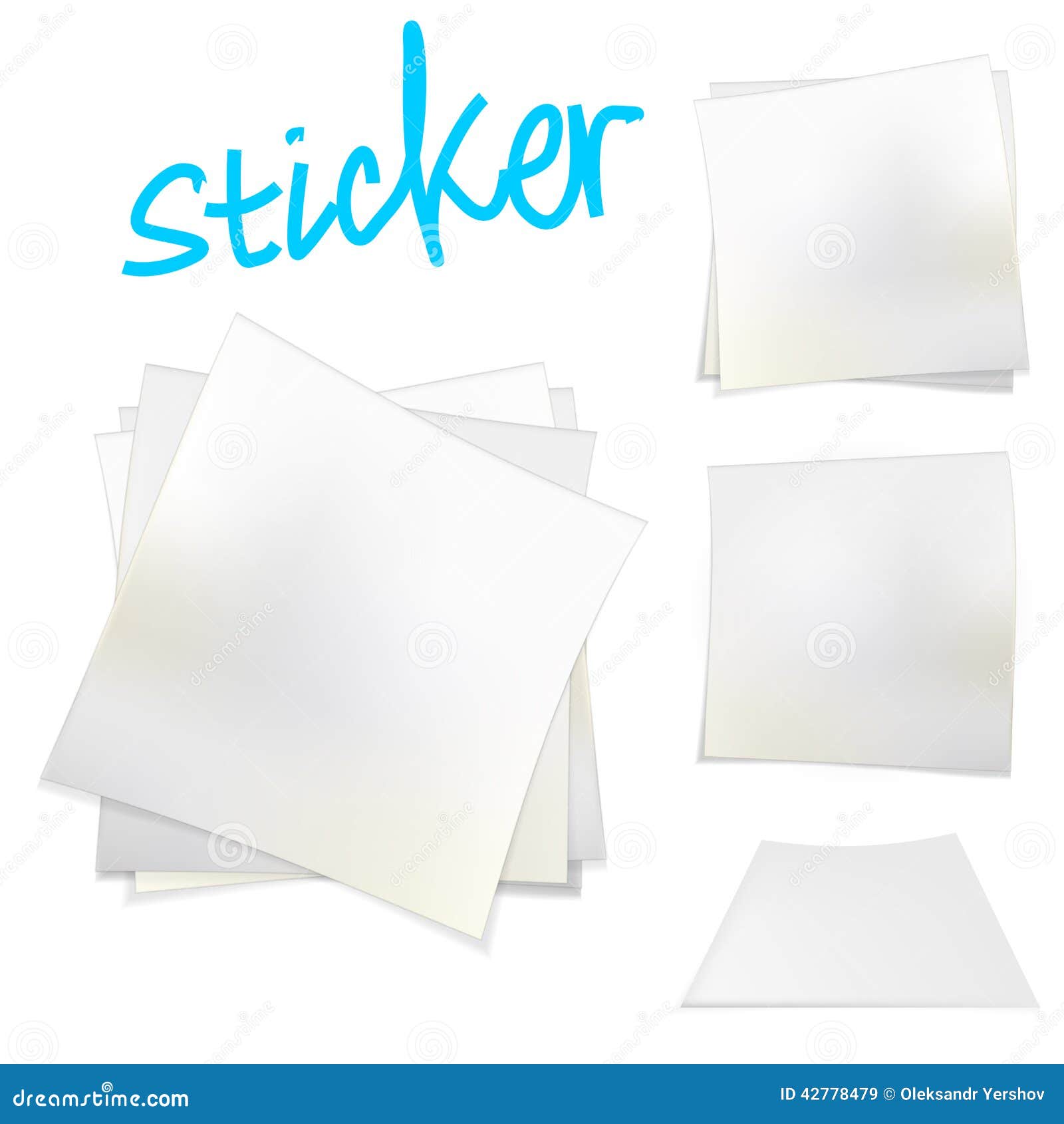 Illustration of White Stickers Stock Vector - Illustration of empty ...