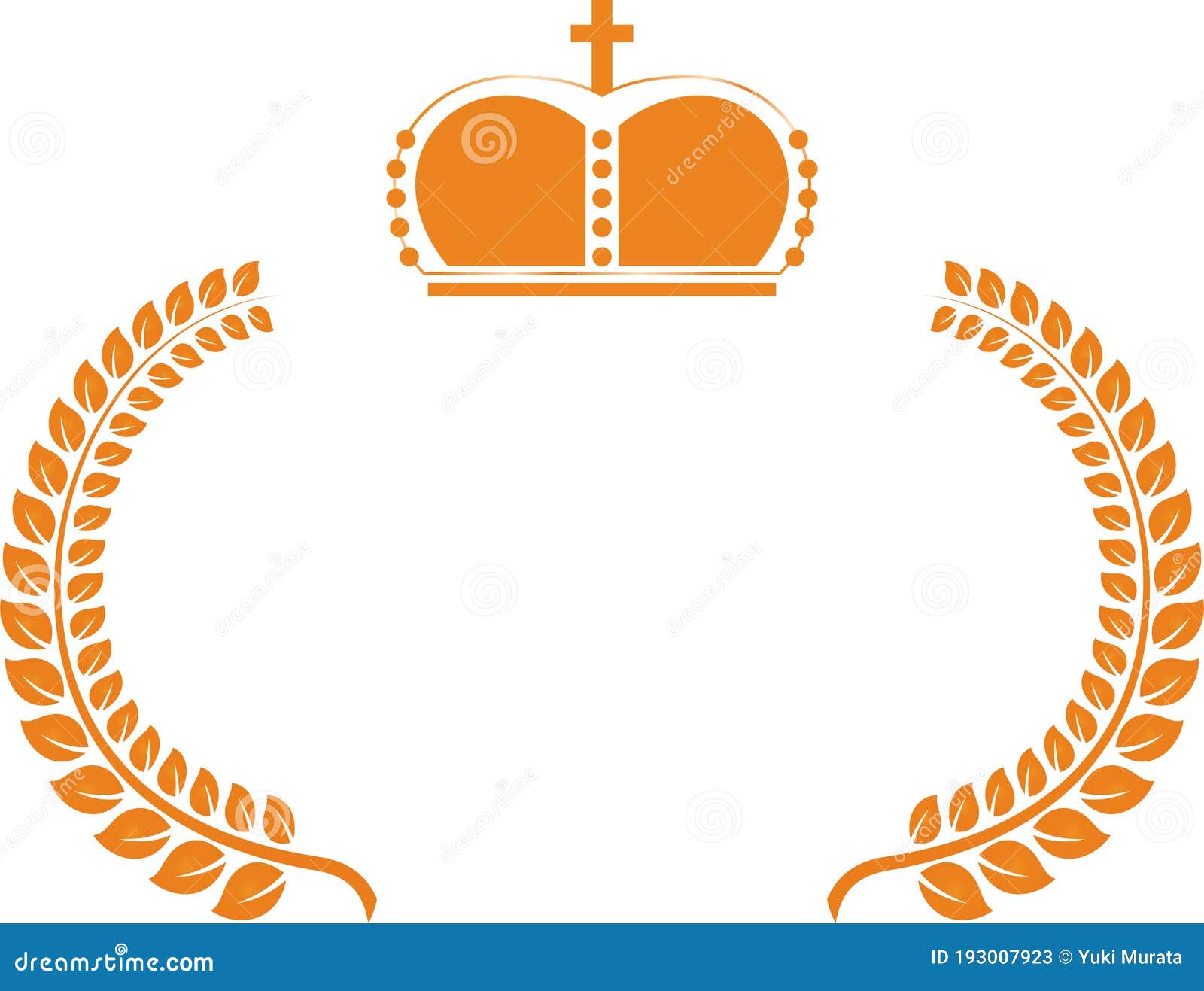 Wide Round Frame of Copper and Crown Stock Vector - Illustration of ...