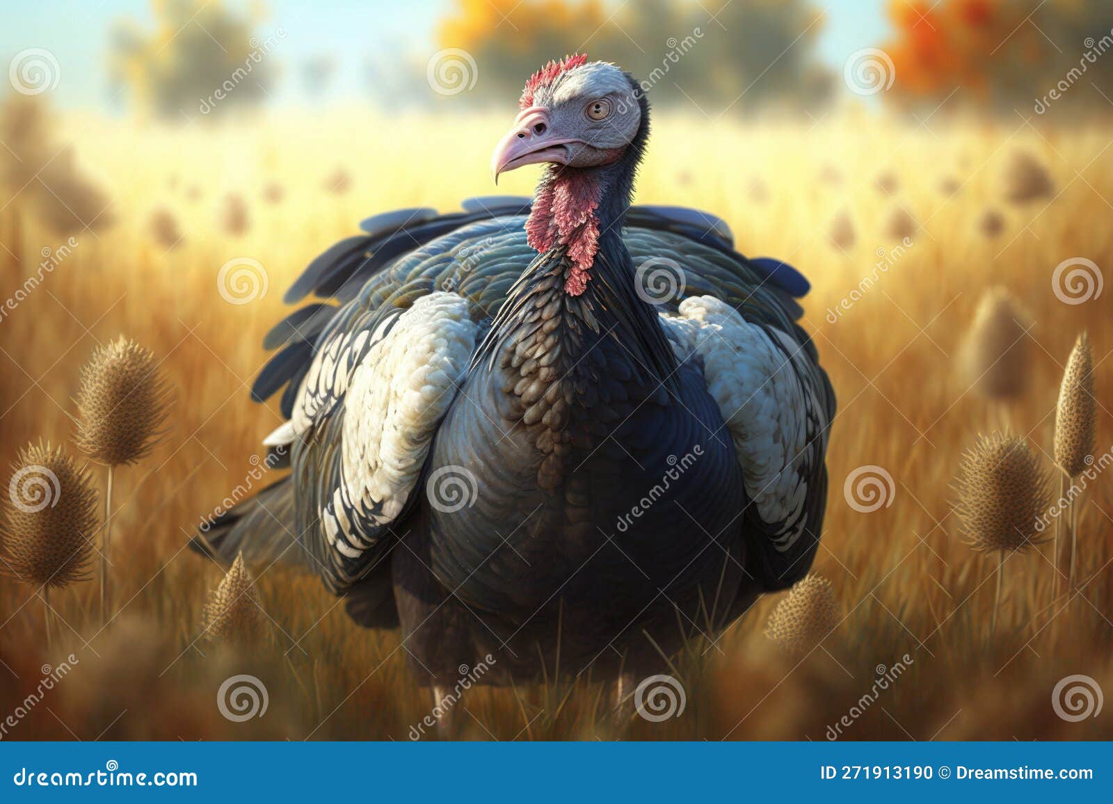Illustration of a Wild Turkey. Ai Generated Stock Photo - Image of ...