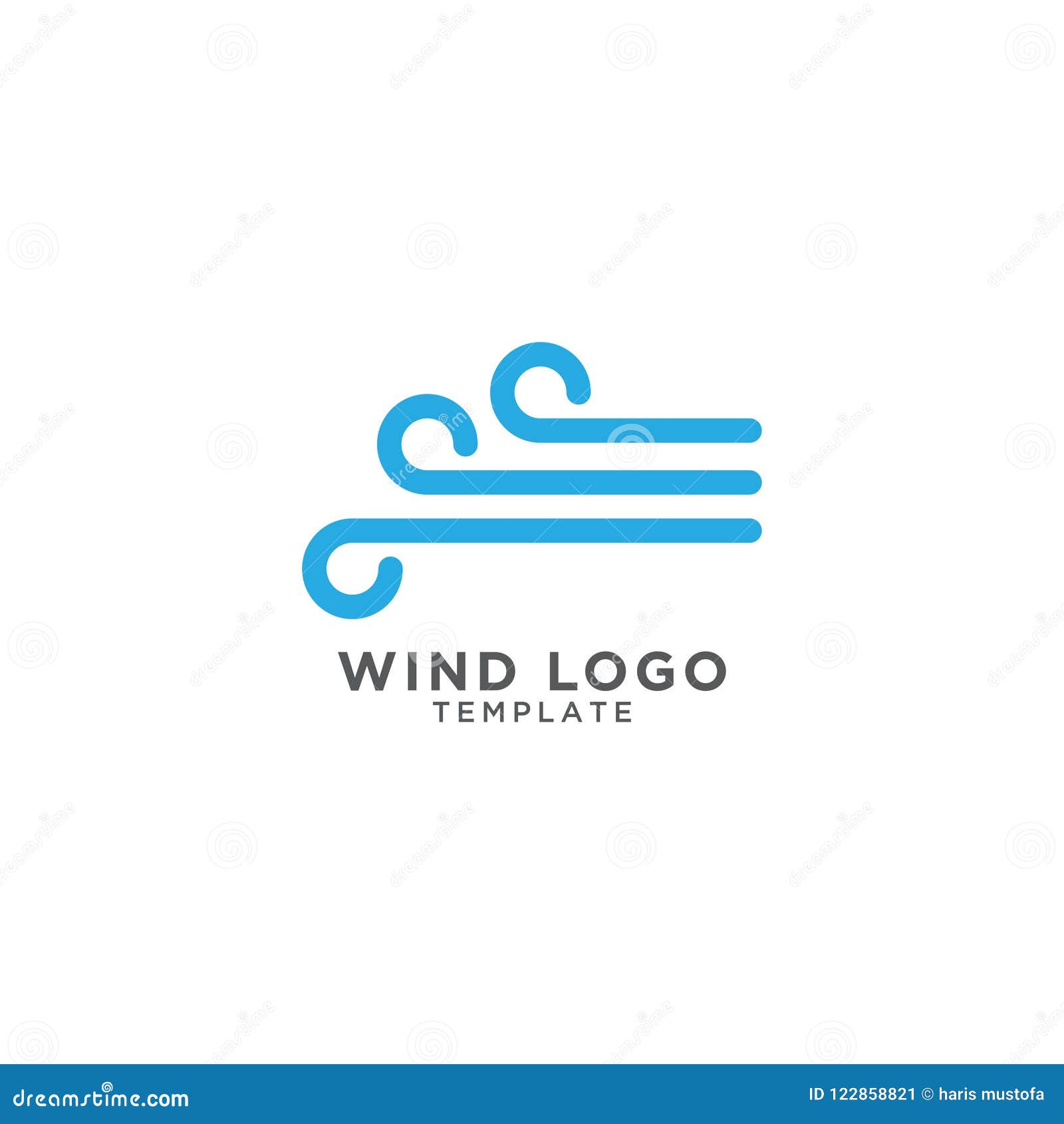 Wind logo design template stock vector. Illustration of cold - 122858821
