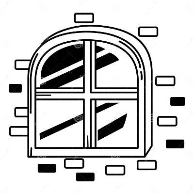 Illustration of Window Outline White on Background Stock Vector ...