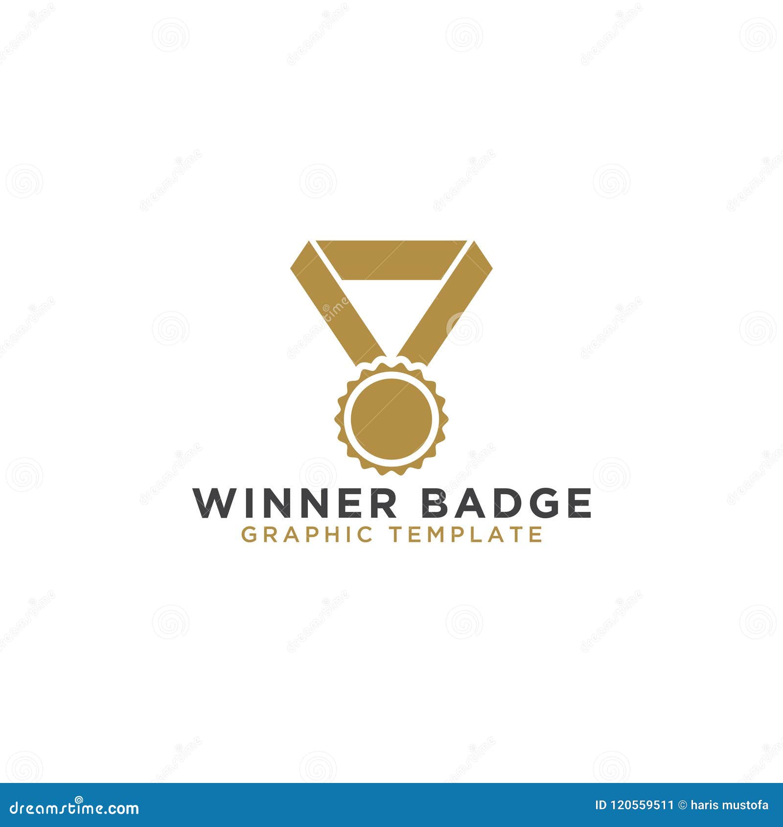 Winner Badge Graphic Template Stock Vector - Illustration of icon, blue ...