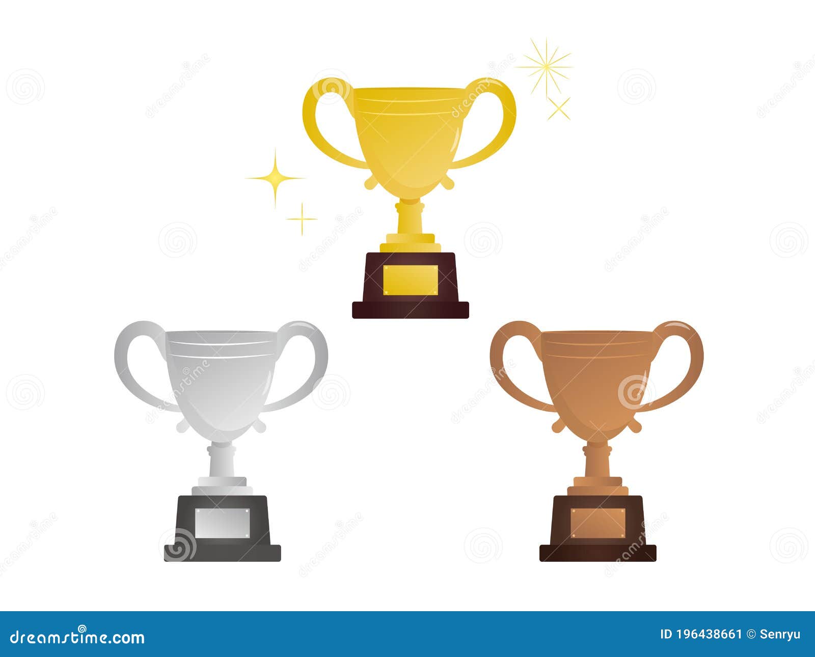 Winner Trophy material stock vector. Illustration of design - 196438661