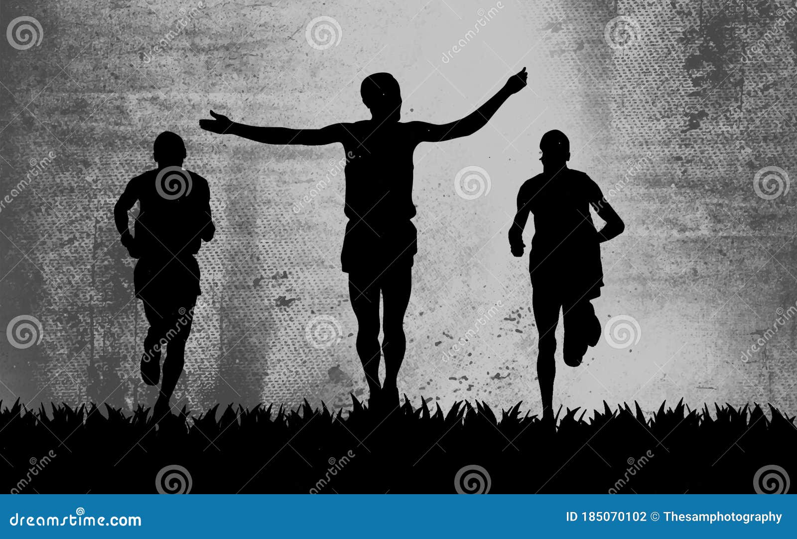 Winner of a race stock illustration. Illustration of leadership - 185070102